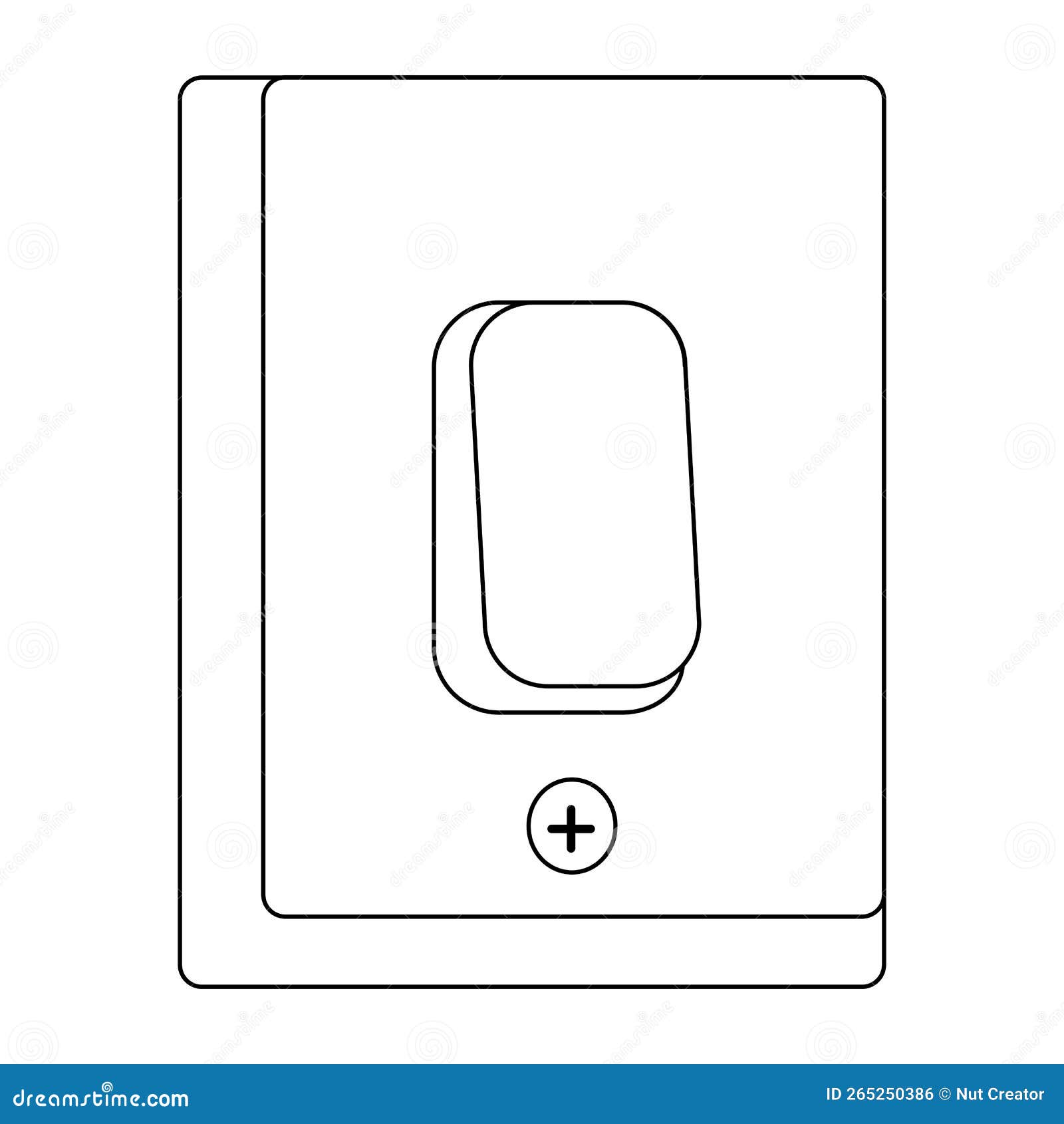 Switch Board Outline Vector on White Background Stock Vector ...