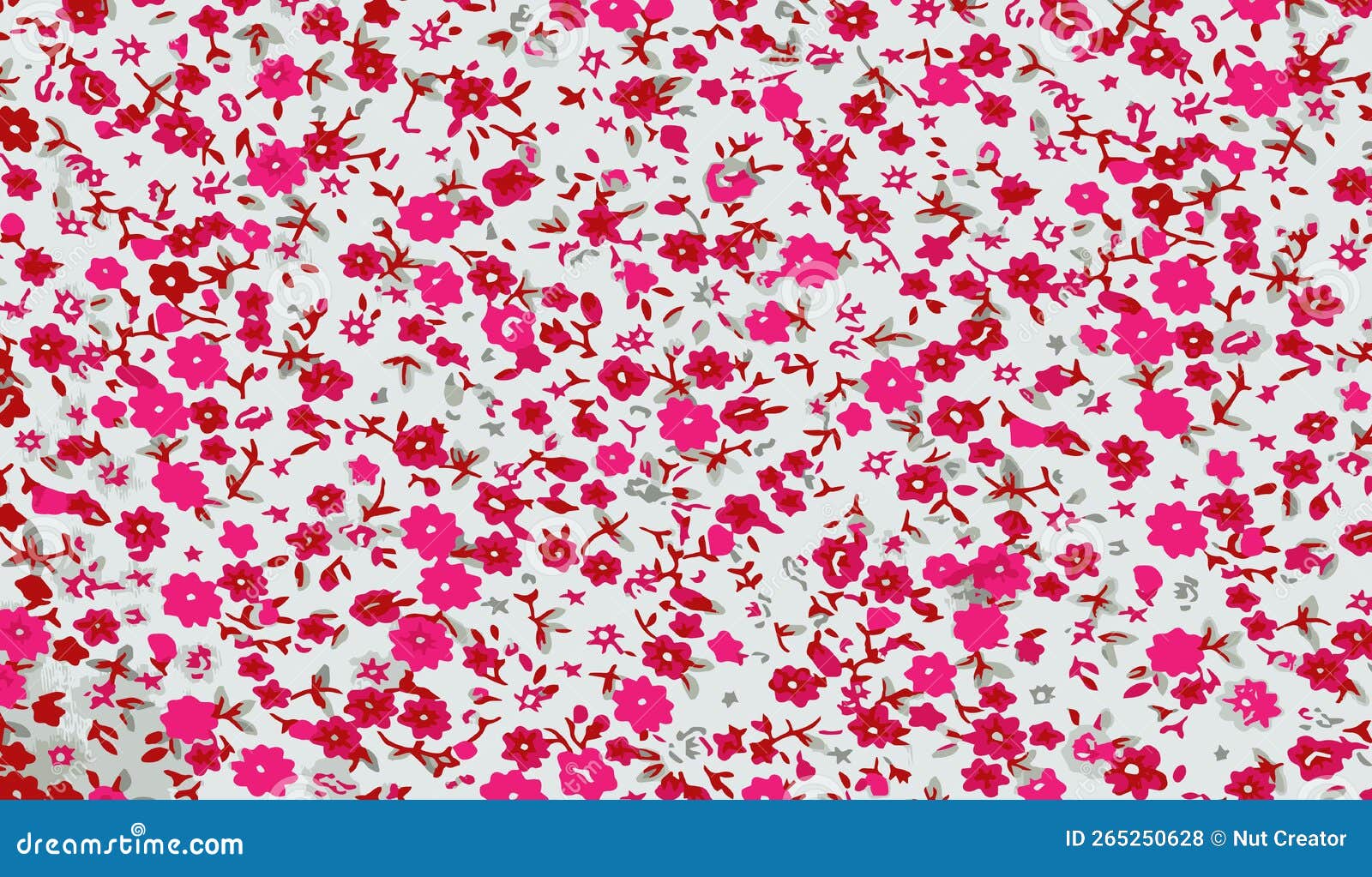 Fabric Red-pink Flower Pattern Texture Vector Wallpaper Stock Vector ...