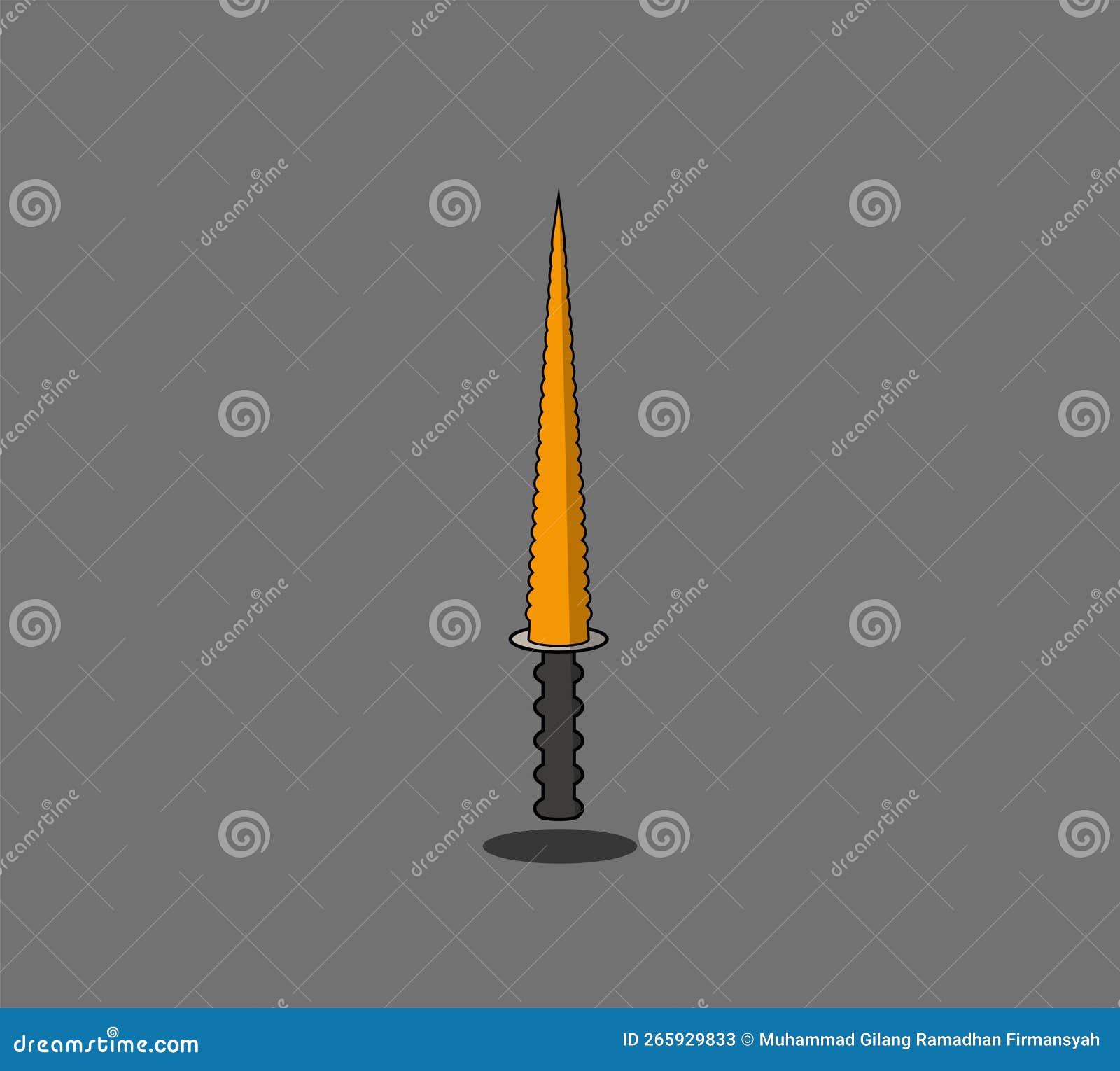 Kris Dagger Knife - Vector Art Royalty-Free Cartoon | CartoonDealer.com ...