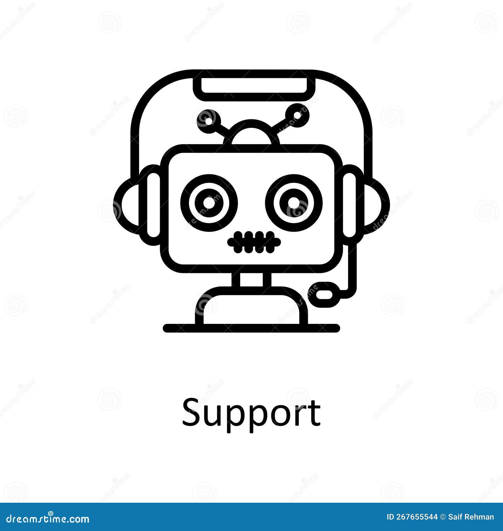 Support Vector Outline Icon Design Illustration. Artificial ...