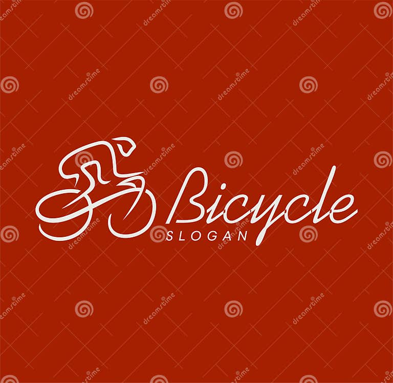 Abstract Simple Bicycle Road Bike Logo or Cycling Race Vector Art ...