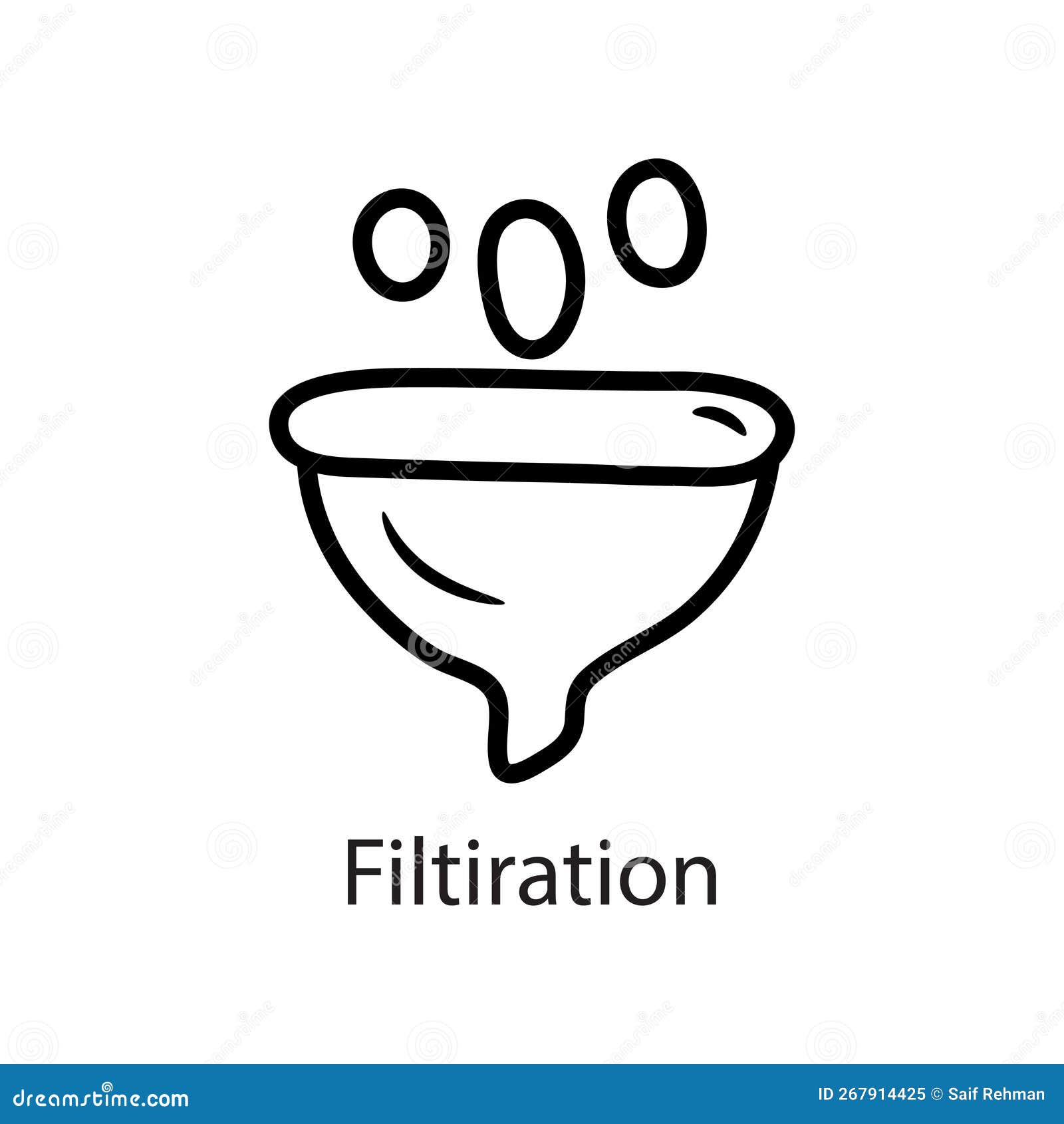 Filtration Outline Icon Design Illustration. Data Symbol on White ...