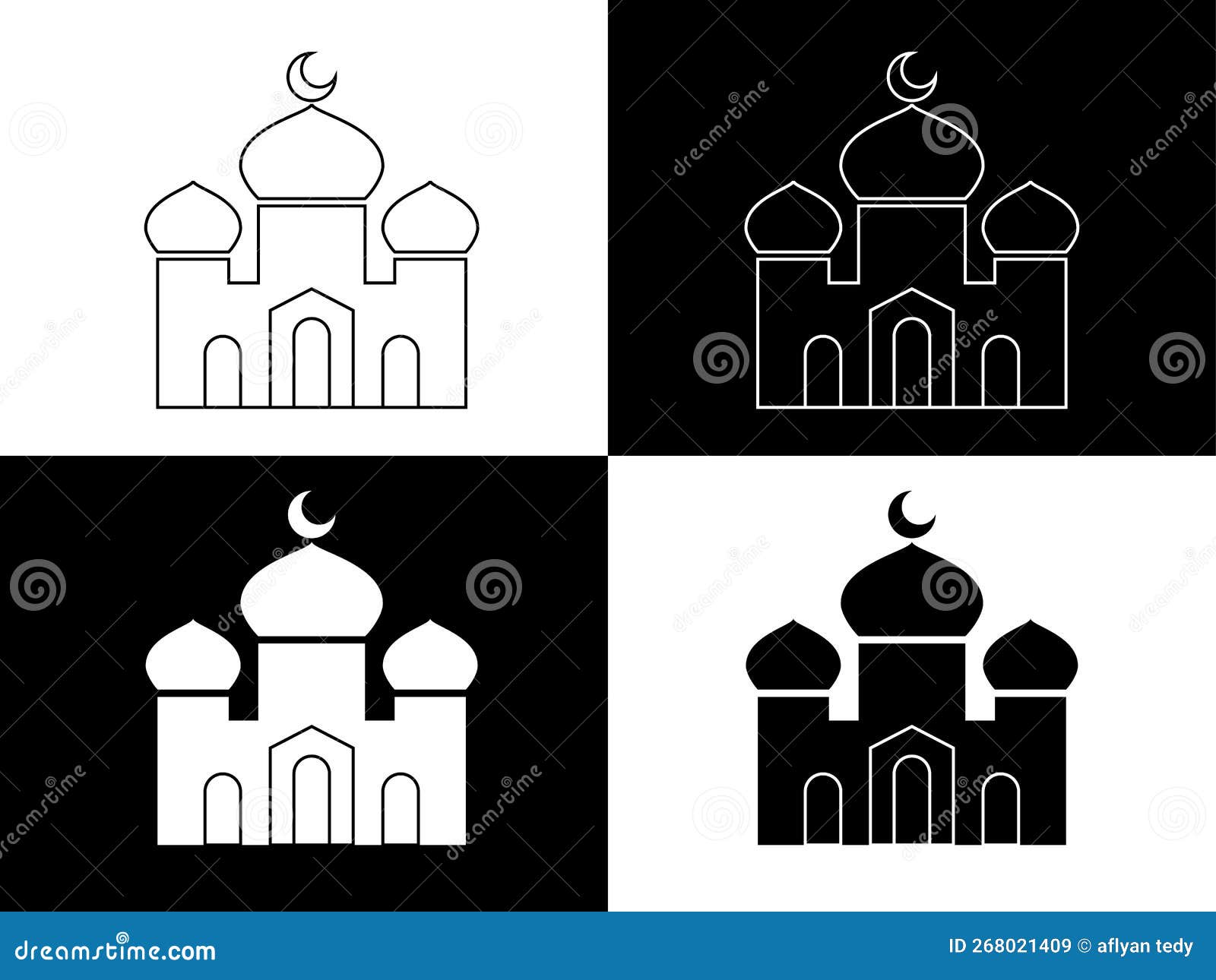 Symbol of mosque stock illustration. Illustration of brand - 268021409