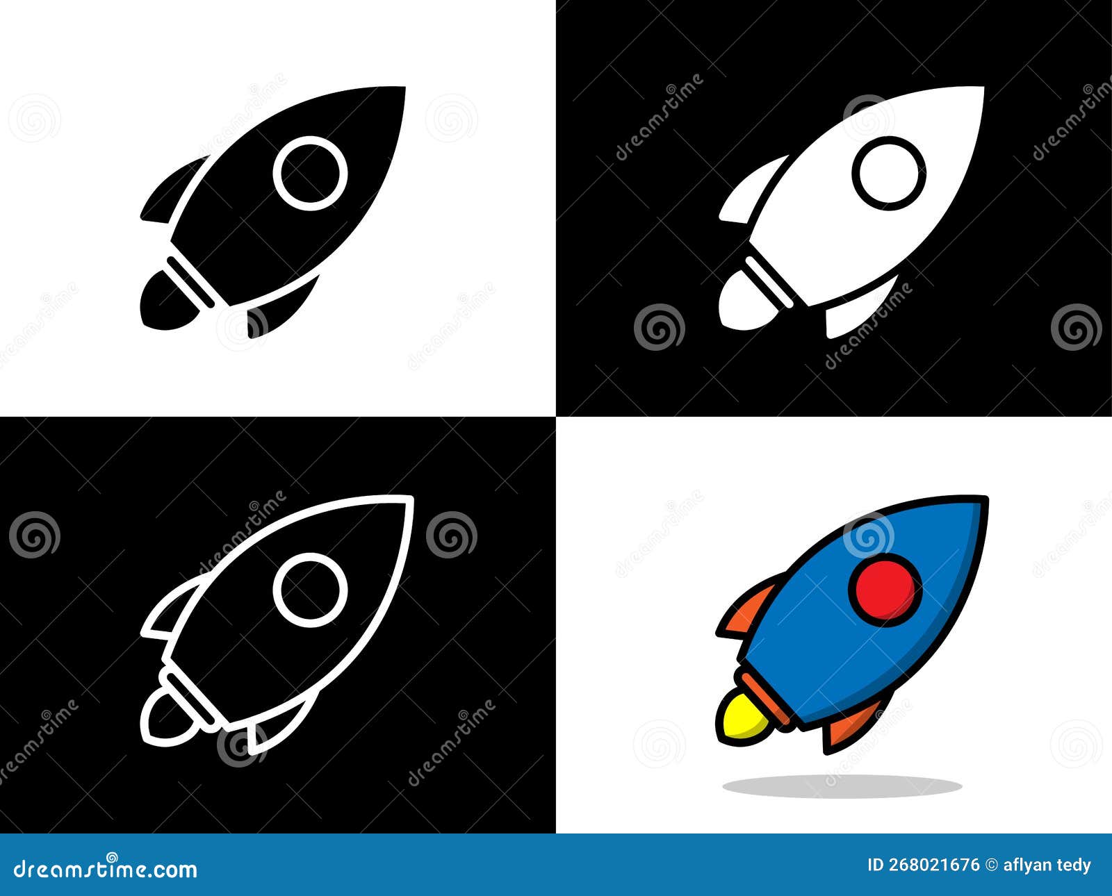 Symbol of rocket stock illustration. Illustration of label - 268021676
