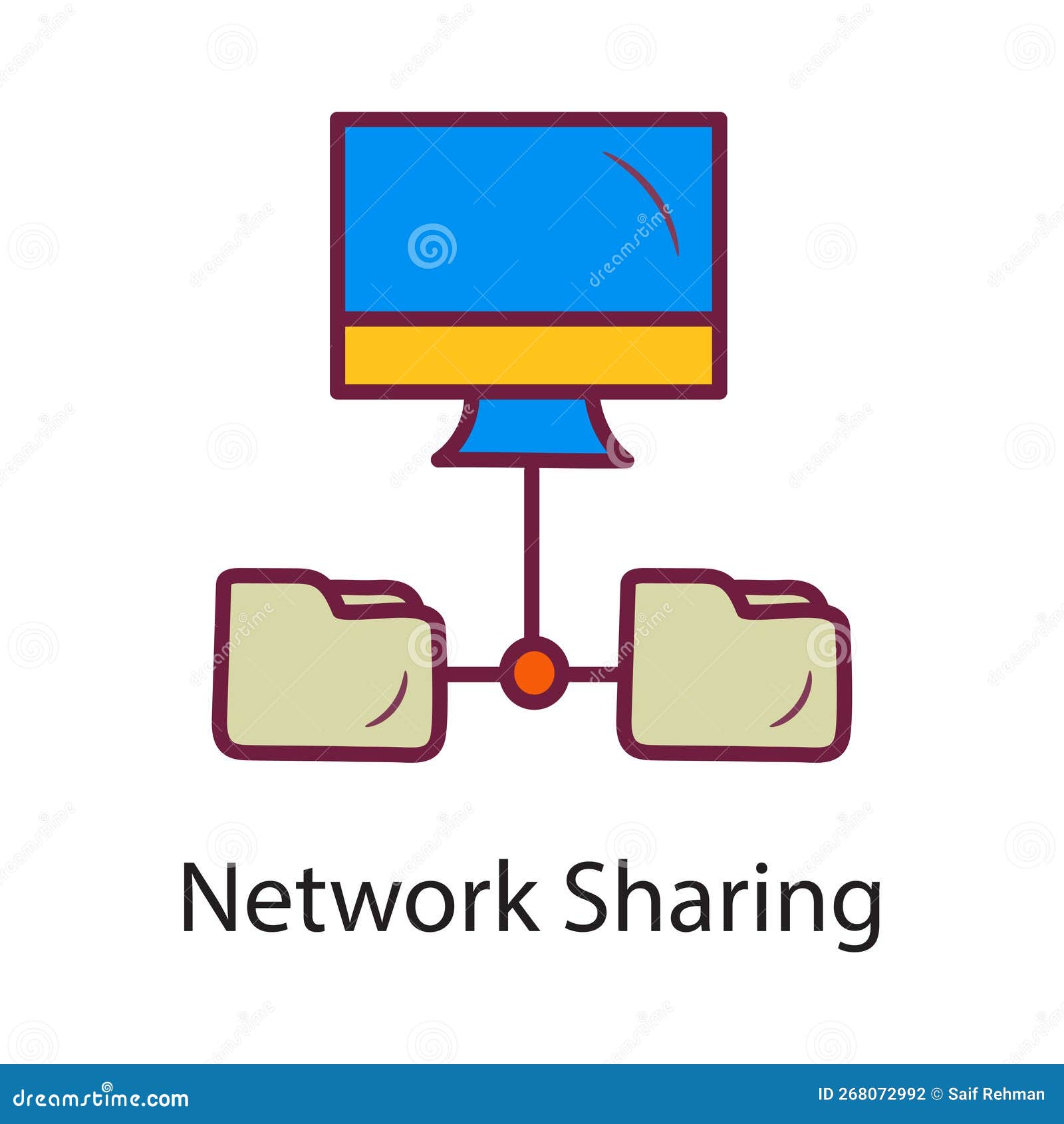 Network Sharing Fill Outline Icon Design Illustration. Data Symbol on ...