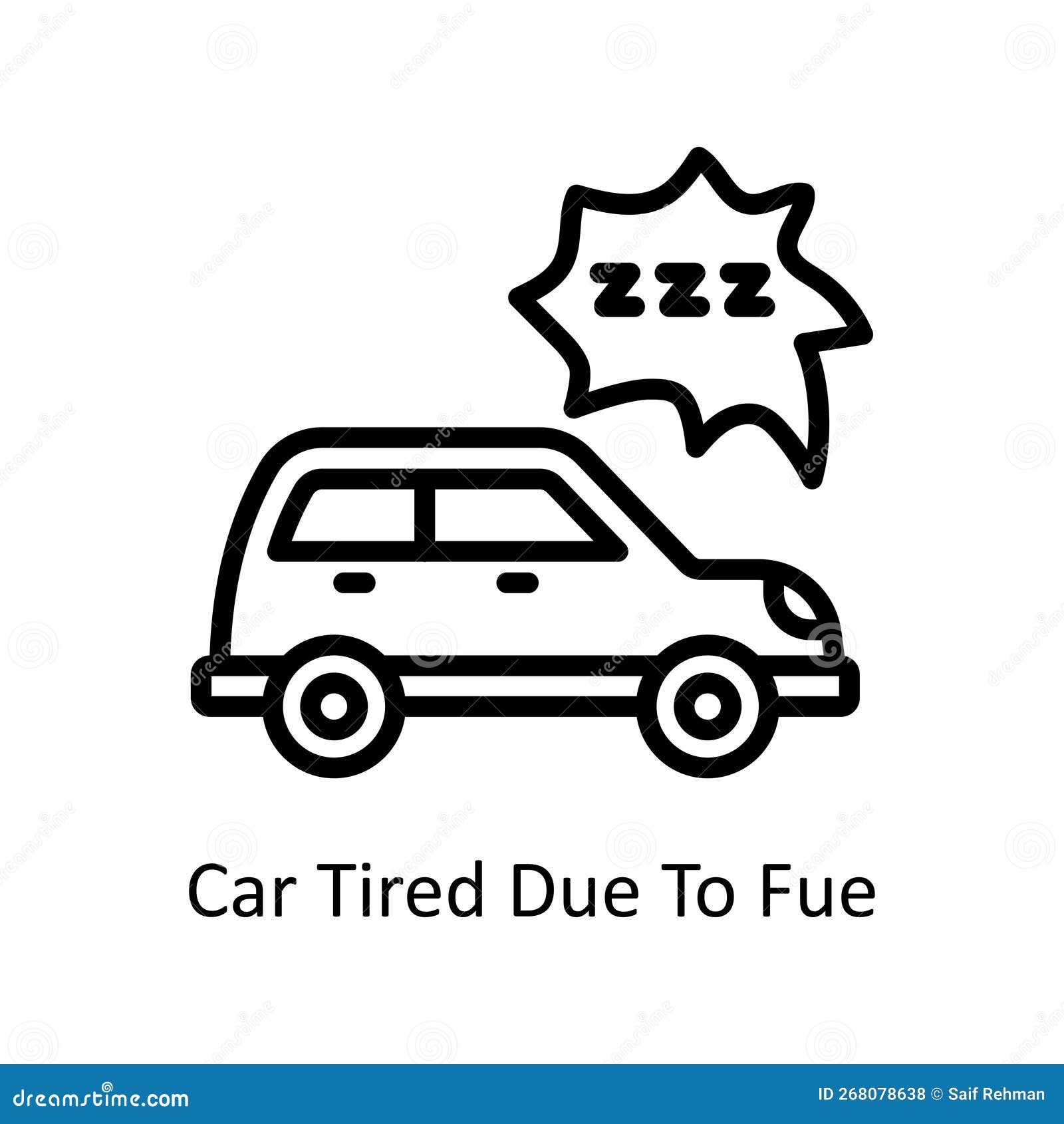 Car Tired Vector Outline Icon Design Illustration. Car Accident Symbol ...