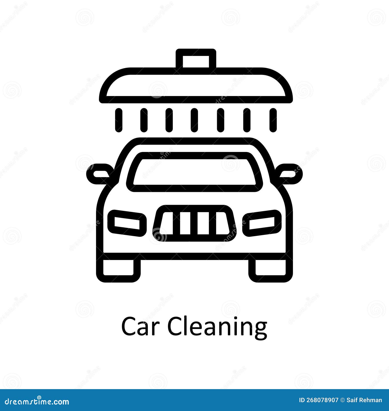 Car Cleaning Vector Outline Icon Design Illustration. Car Accident ...
