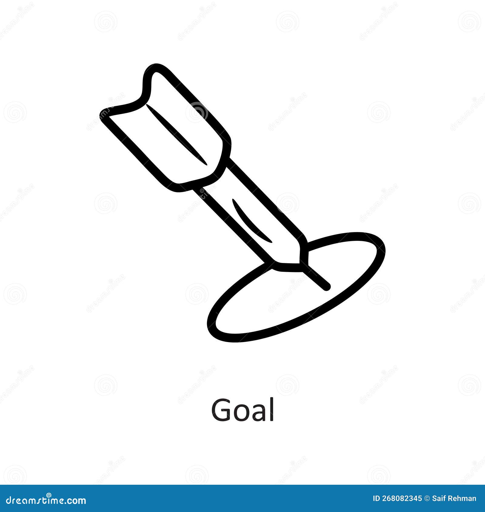 Goal Vector Outline Icon Design Illustration. Gaming Symbol on White ...