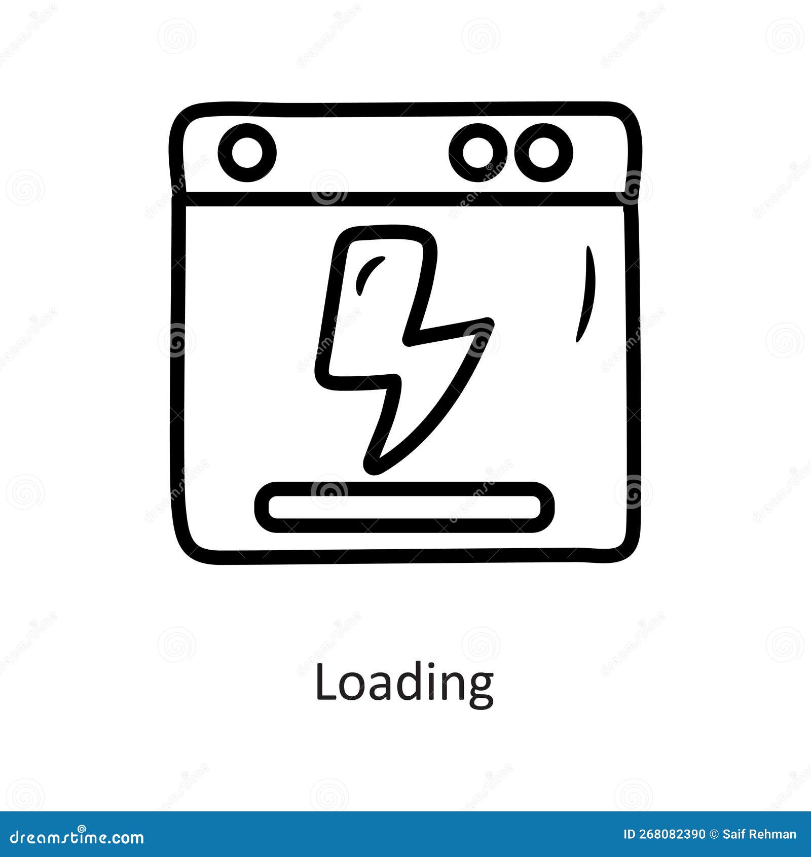 Loading Vector Outline Icon Design Illustration. Gaming Symbol on White ...