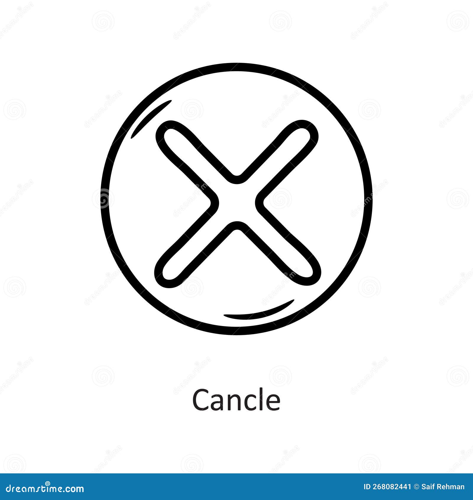 Cancel Vector Outline Icon Design Illustration. Gaming Symbol on White ...