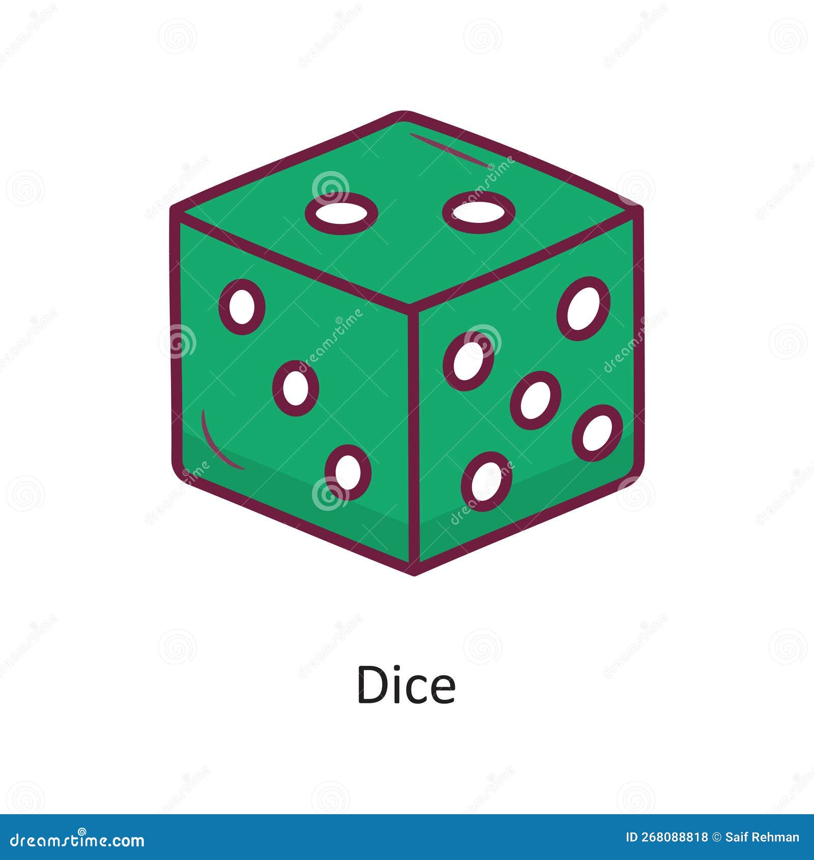 Dice Vector Fill Outline Icon Design Illustration. Gaming Symbol on ...