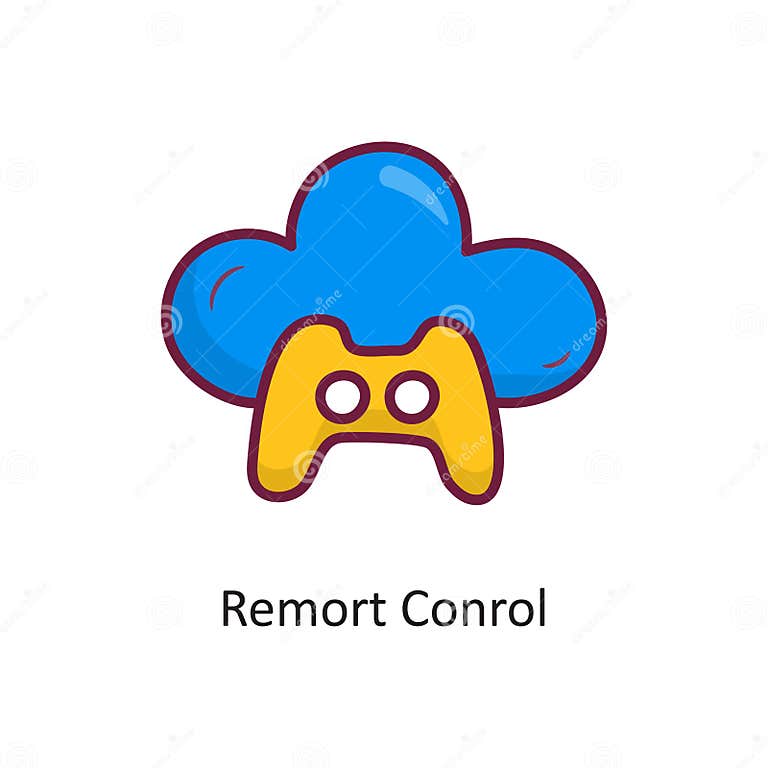 Remort Control Vector Fill Outline Icon Design Illustration. Gaming ...