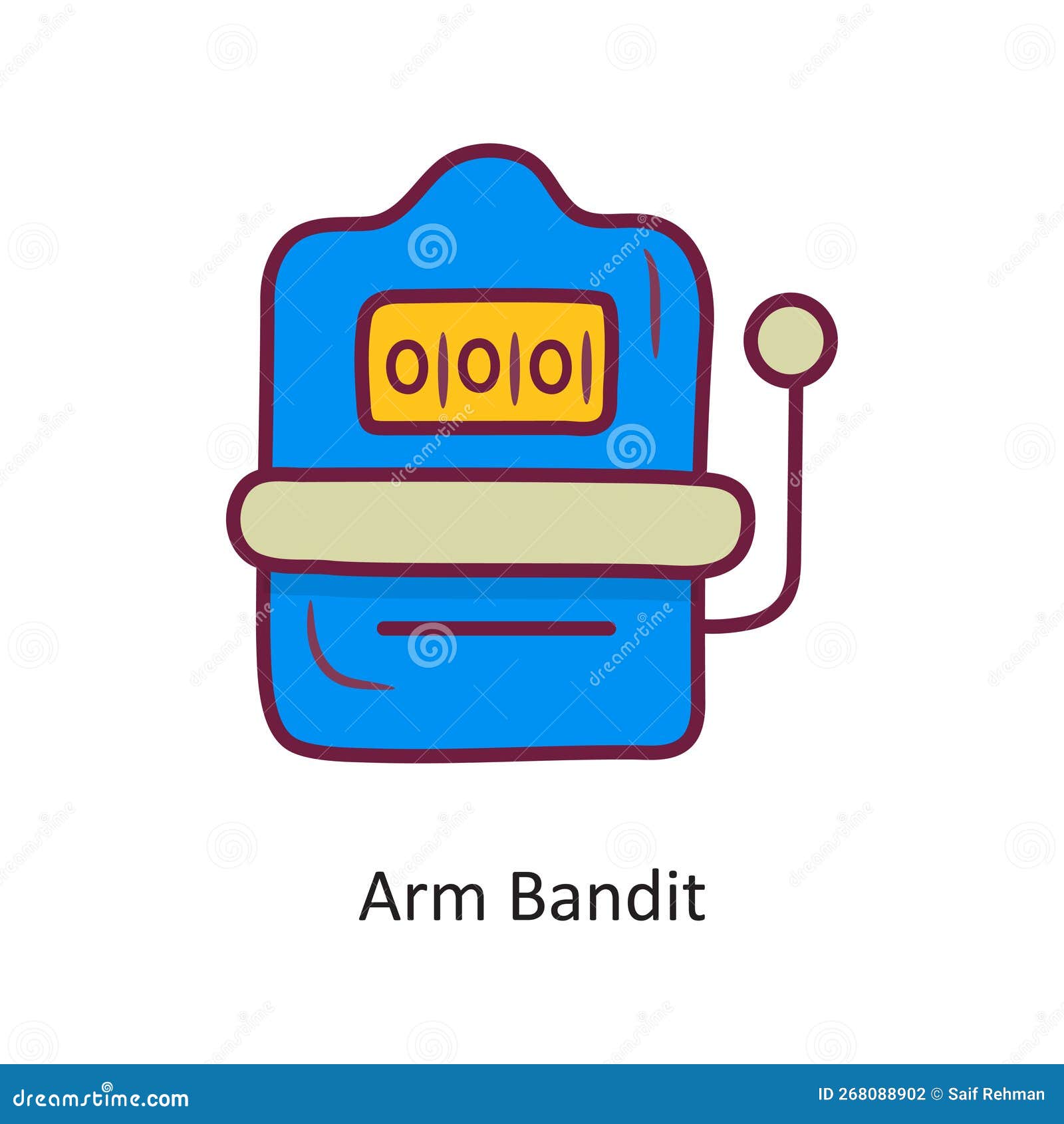 Bandit Vector Icon On White Background. Flat Vector Bandit Icon Symbol ...