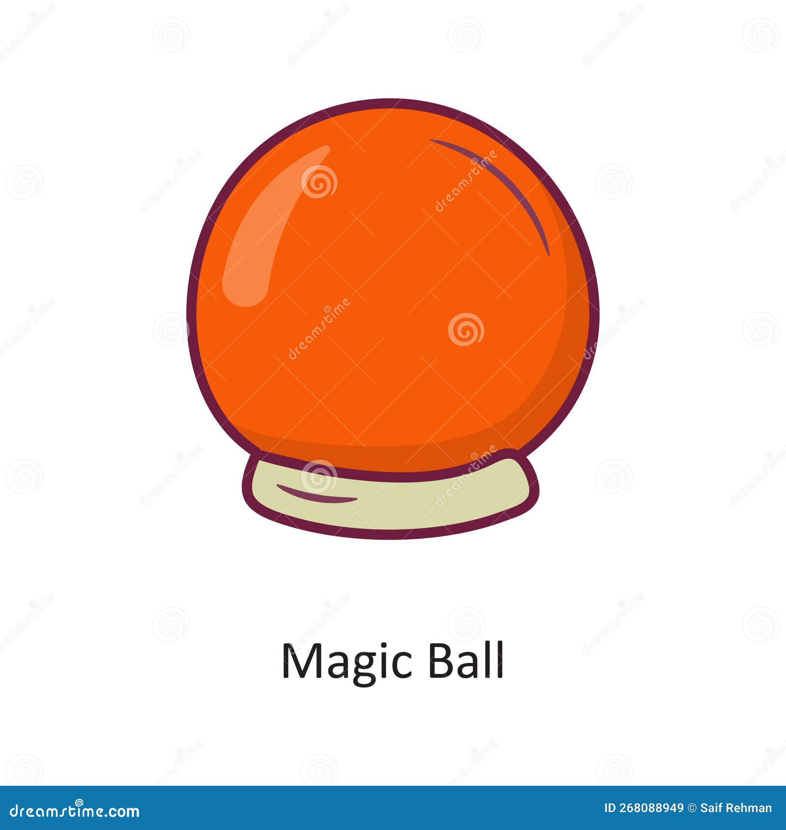 Magic Ball Vector Fill Outline Icon Design Illustration. Gaming Symbol ...