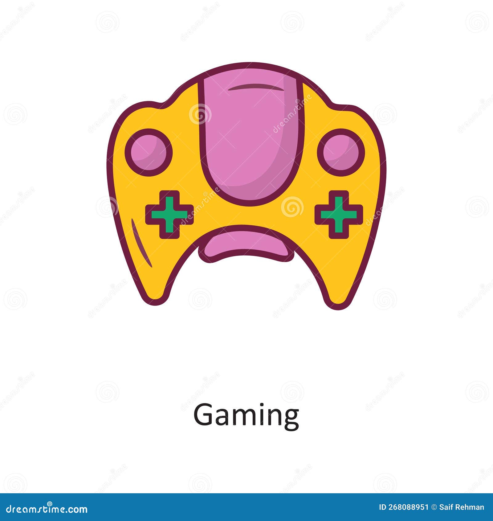 Gaming Vector Fill Outline Icon Design Illustration. Gaming Symbol on ...