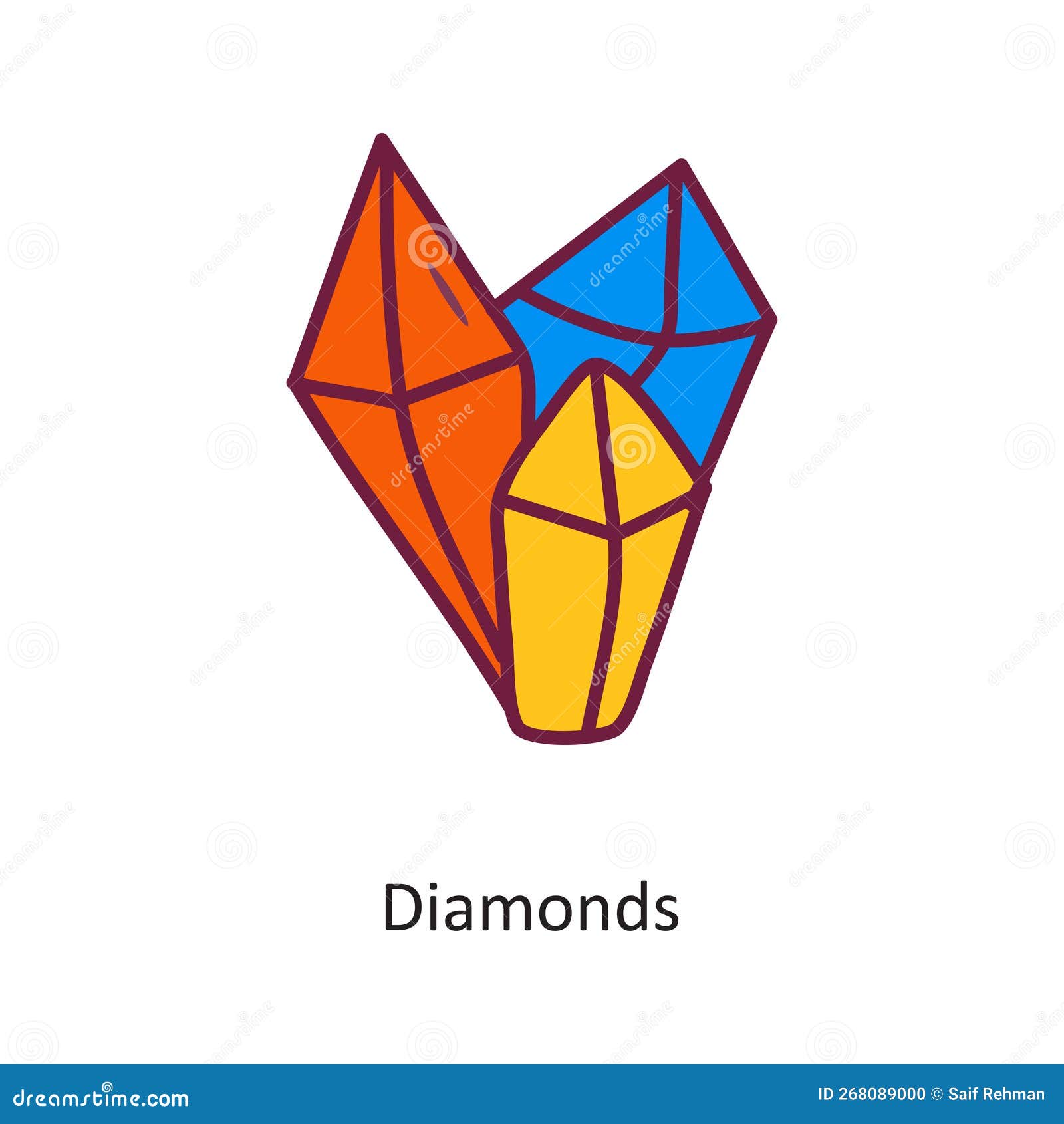 Diamonds Vector Fill Outline Icon Design Illustration. Gaming Symbol on ...