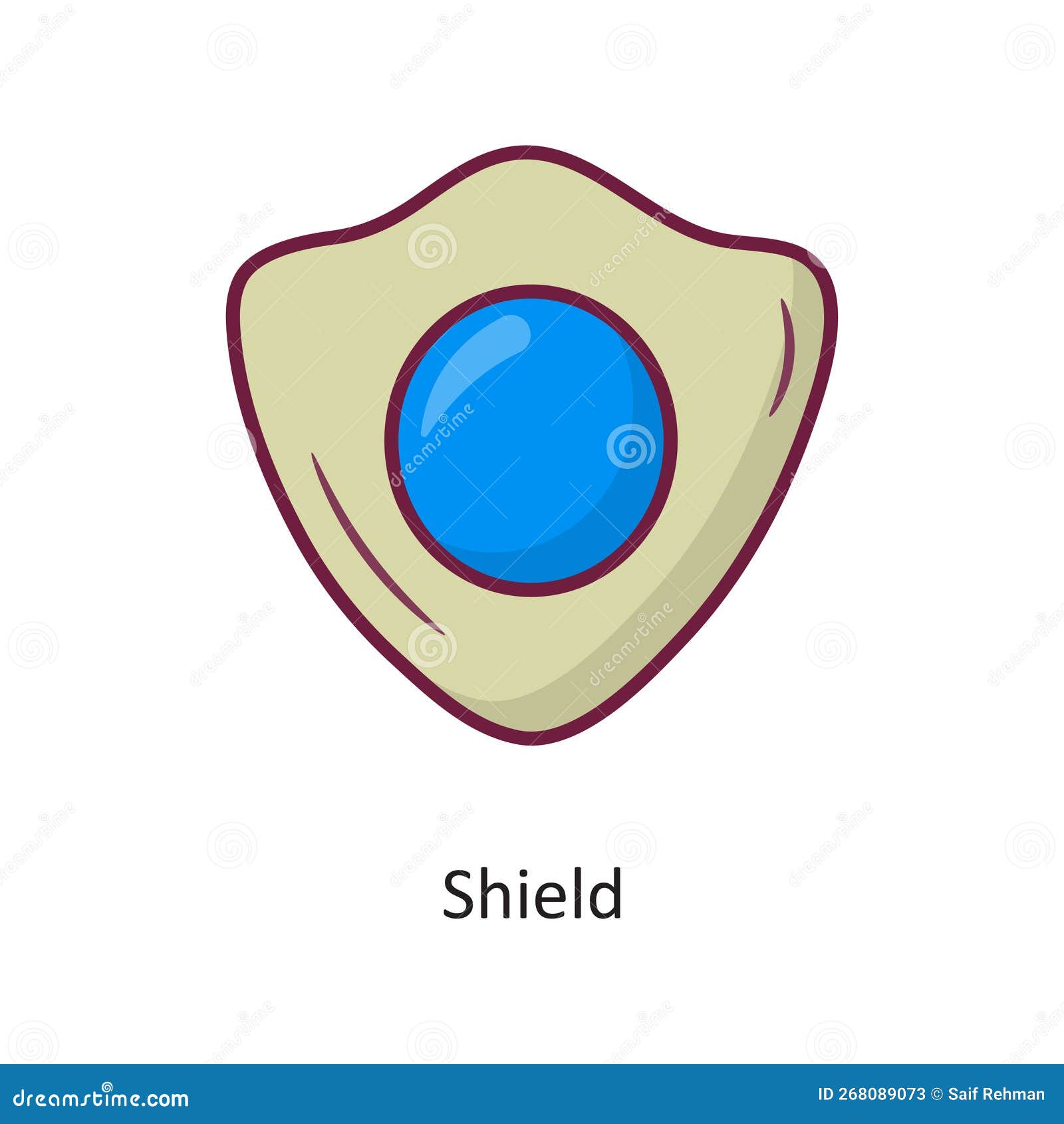 Shield Vector Fill Outline Icon Design Illustration. Gaming Symbol on ...