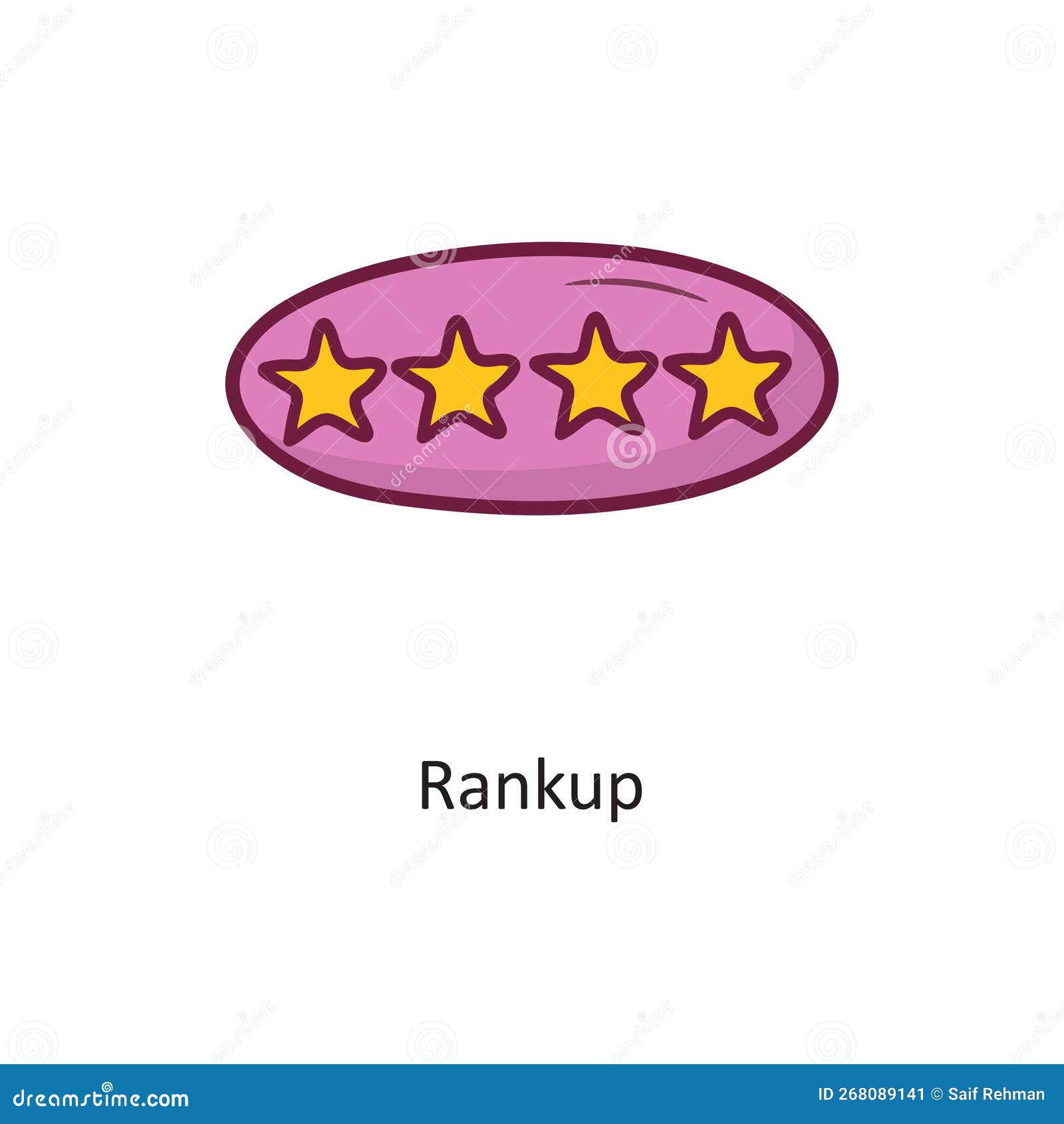 Rankup Vector Fill Outline Icon Design Illustration. Gaming Symbol on ...