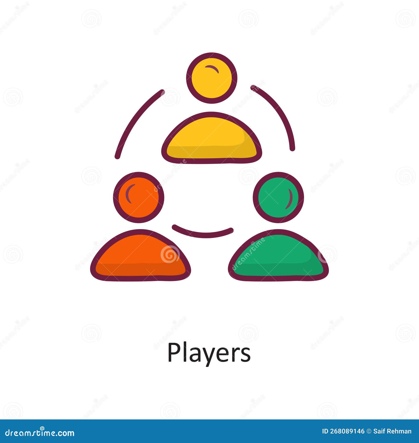Players Vector Fill Outline Icon Design Illustration. Gaming Symbol on ...