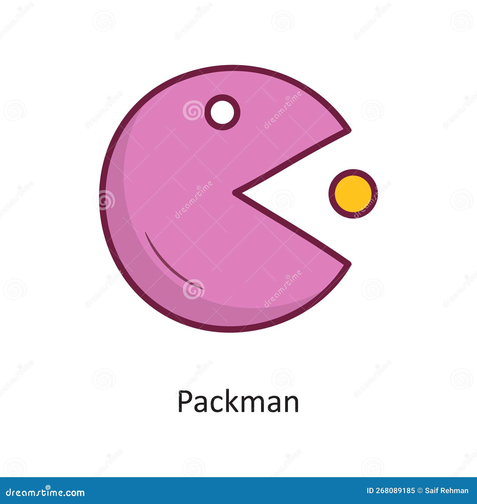 Packman Vector Fill Outline Icon Design Illustration. Gaming Symbol on ...