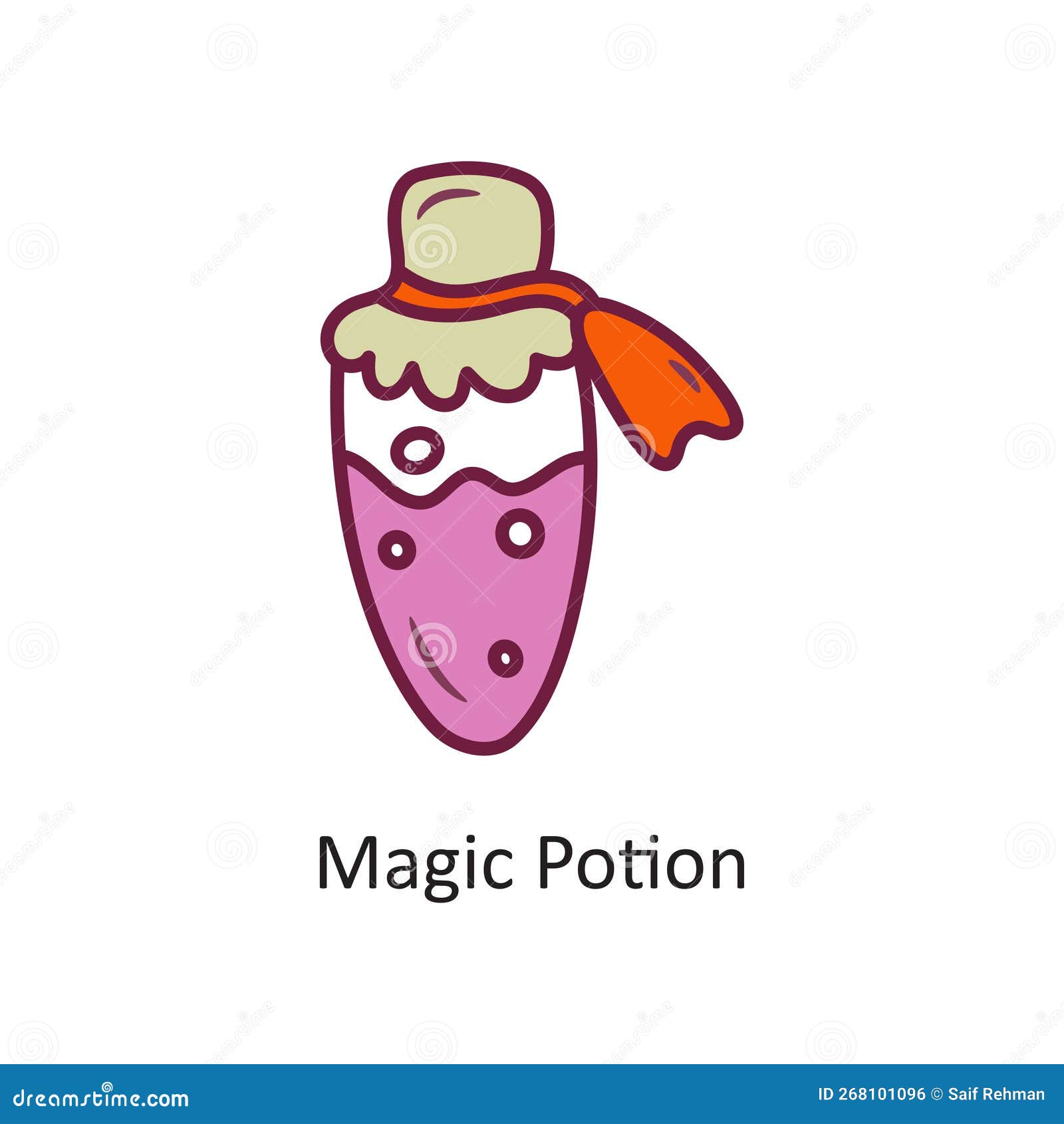 Magic Potion Vector Fill Outline Icon Design Illustration. Halloween ...