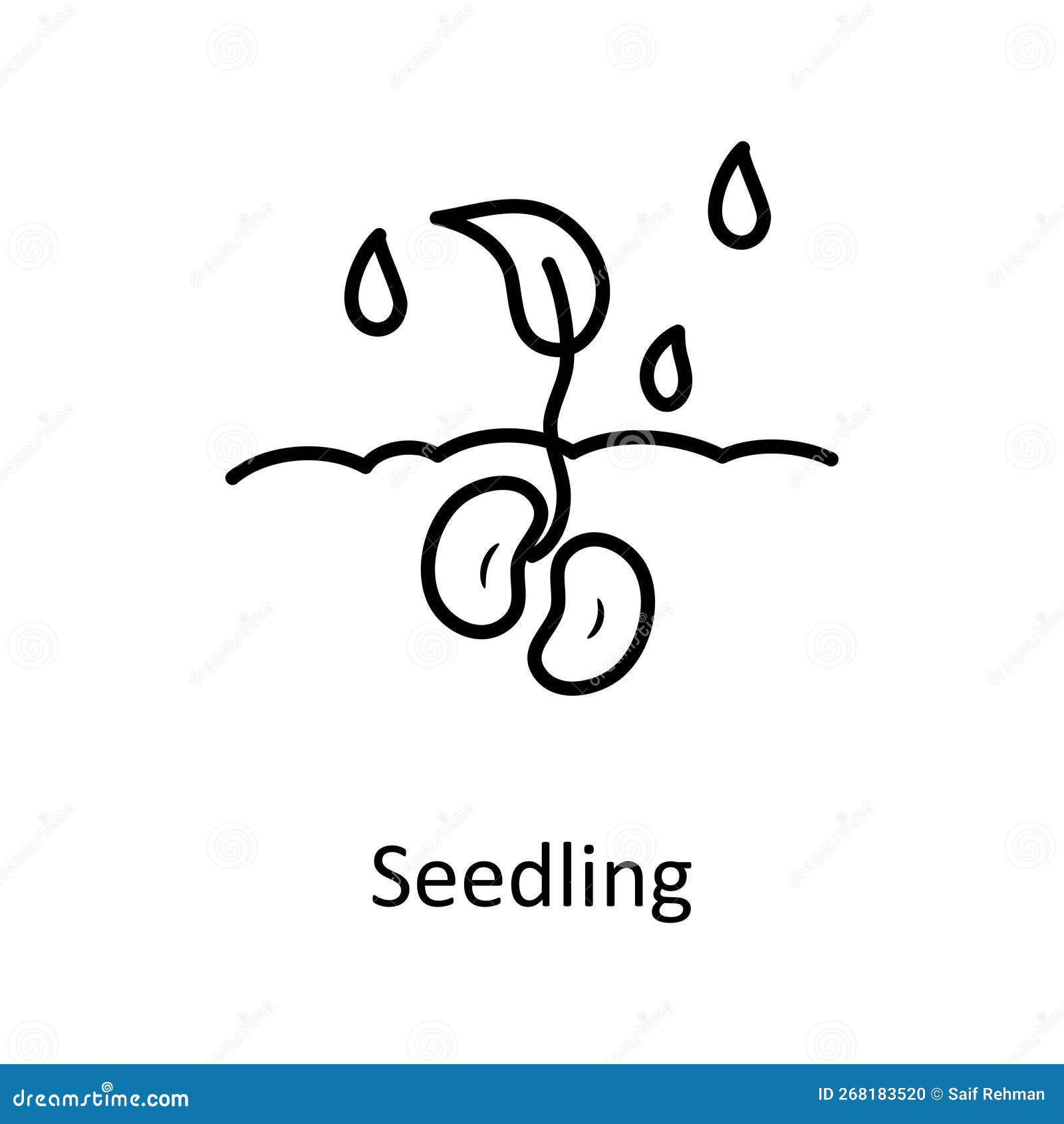 Seedling Vector Outline Icon Design Illustration. Nature Symbol on ...