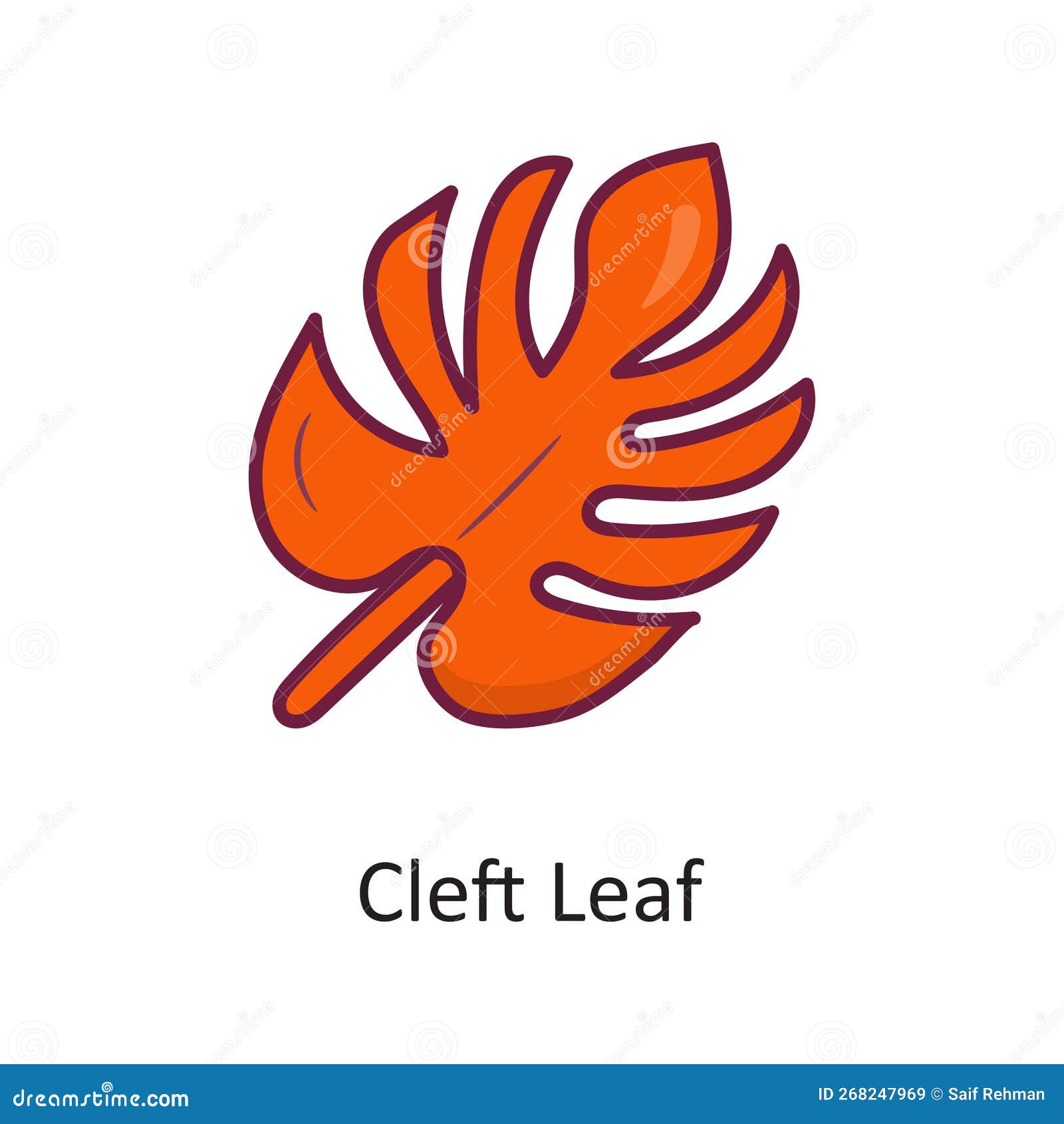 Cleft Leaf Vector Fill Outline Icon Design Illustration. Nature Symbol ...