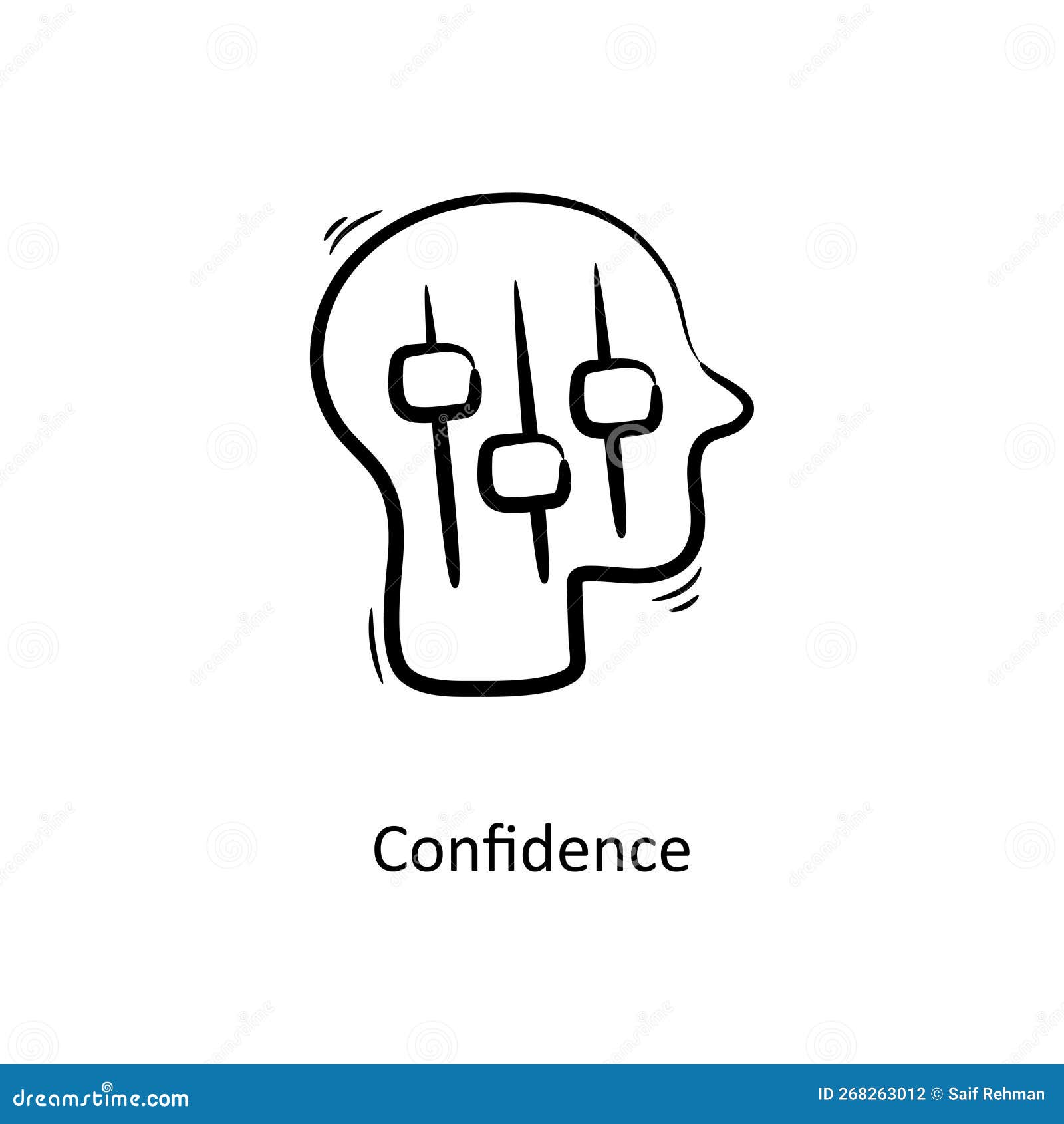 Confidence Outline Icon Design Illustration. Project Management Symbol ...