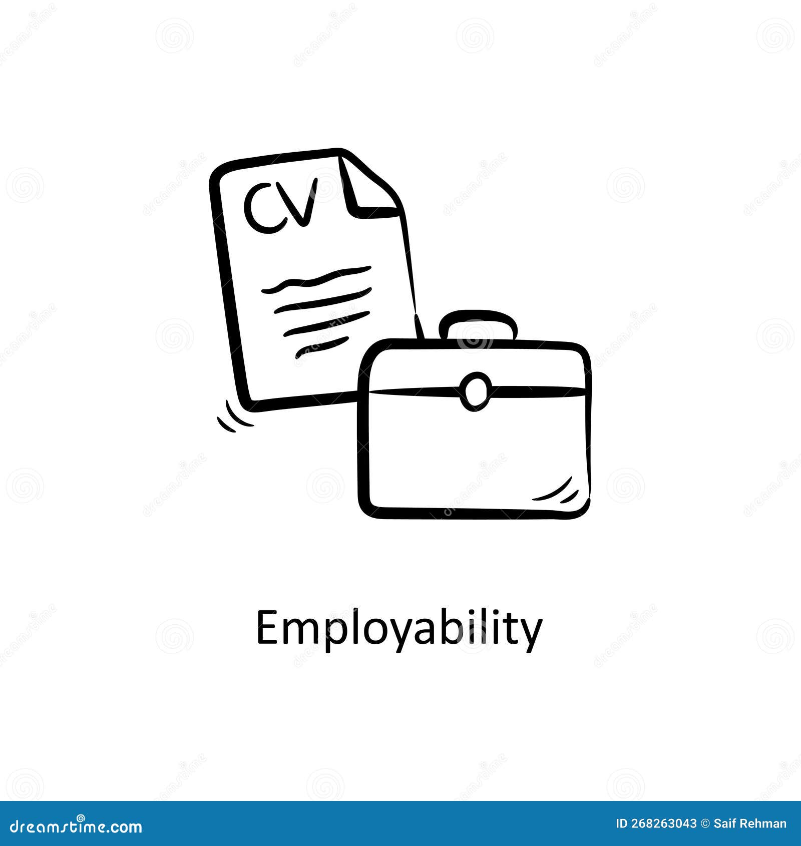 Employability Outline Icon Design Illustration. Project Management ...