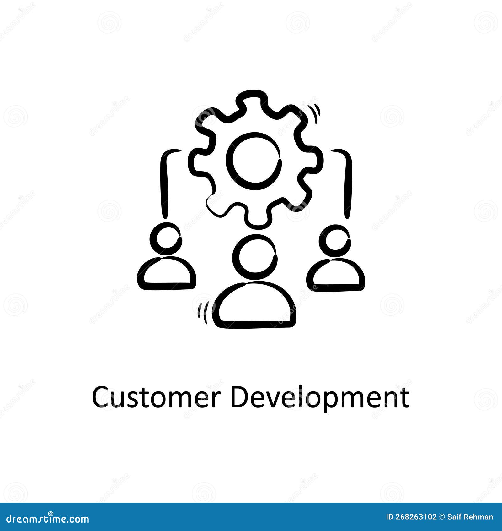 Customer Development Outline Icon Design Illustration. Project ...
