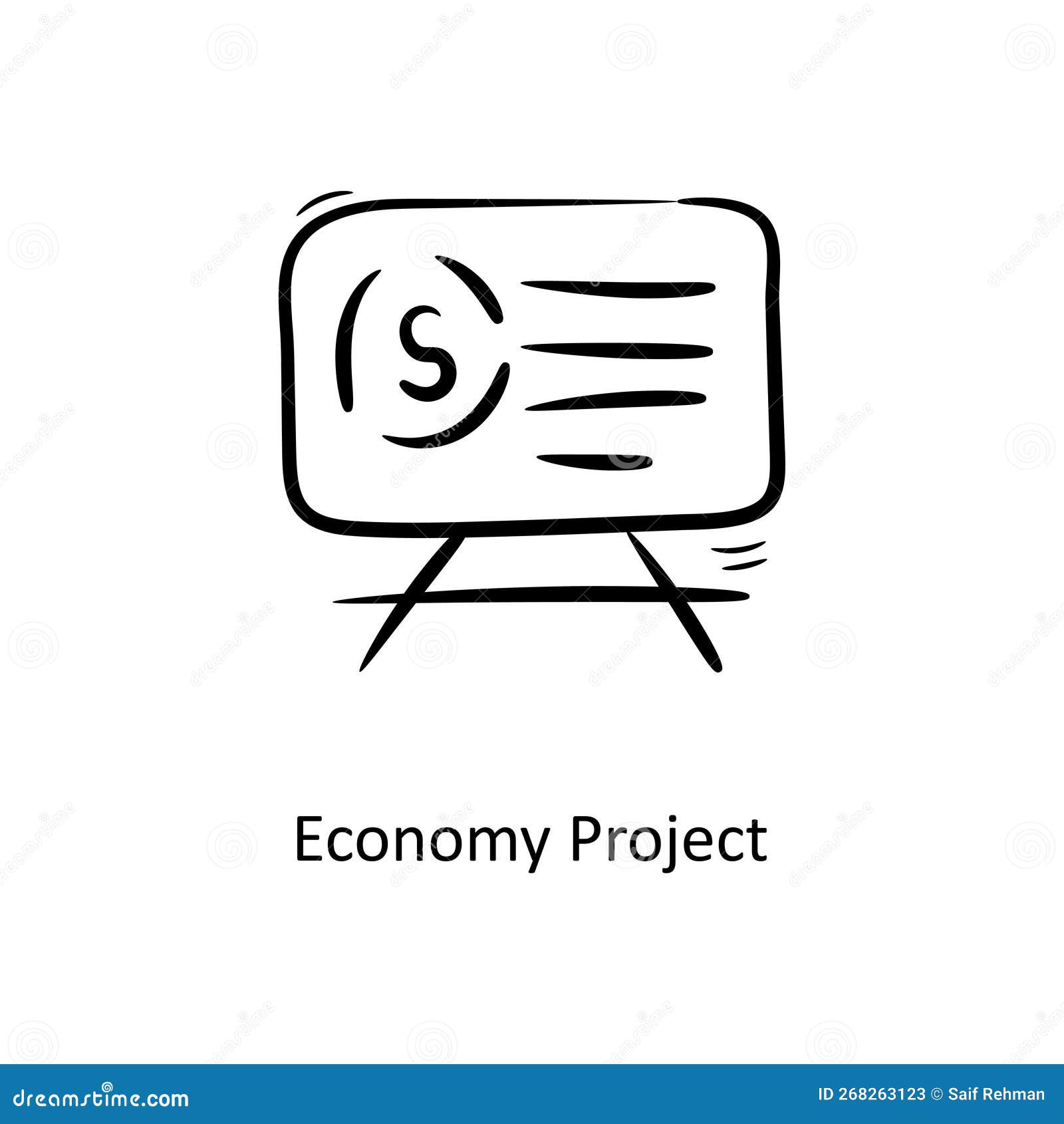 Economy Project Outline Icon Design Illustration. Project Management ...