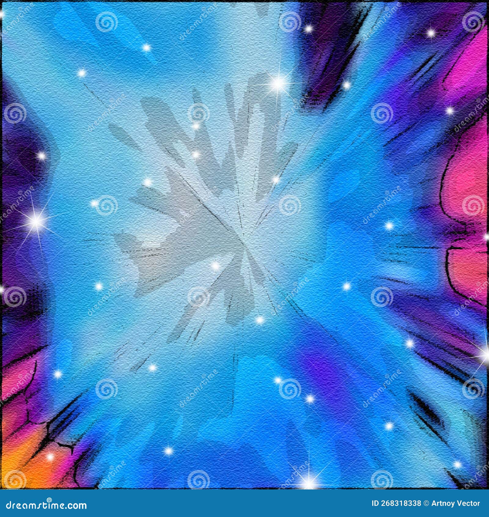 Colorful Explosion Abstract Background with Cartoon Texture and Glitter ...