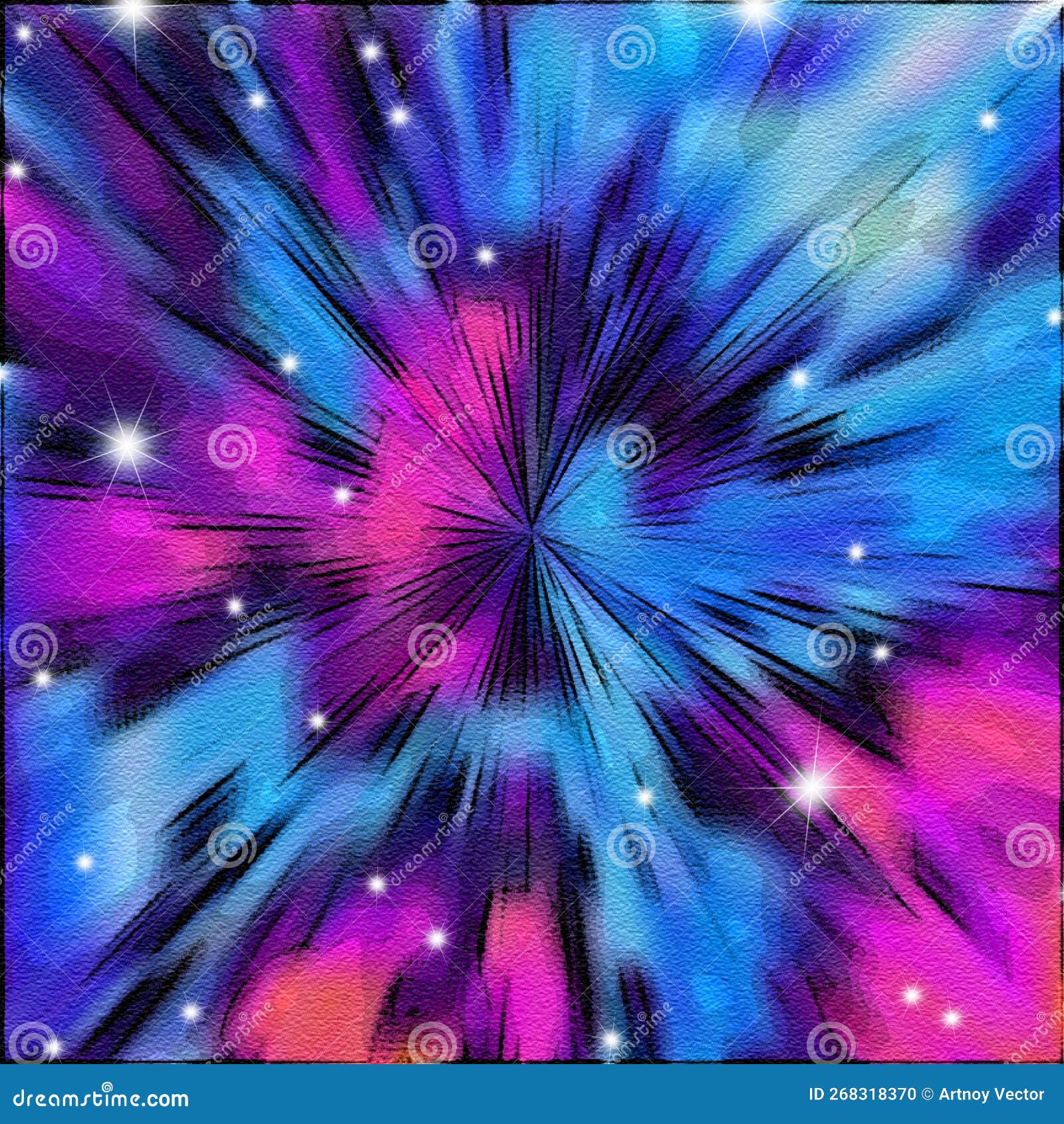 Colorful Explosion Abstract Background with Cartoon Texture and Glitter ...