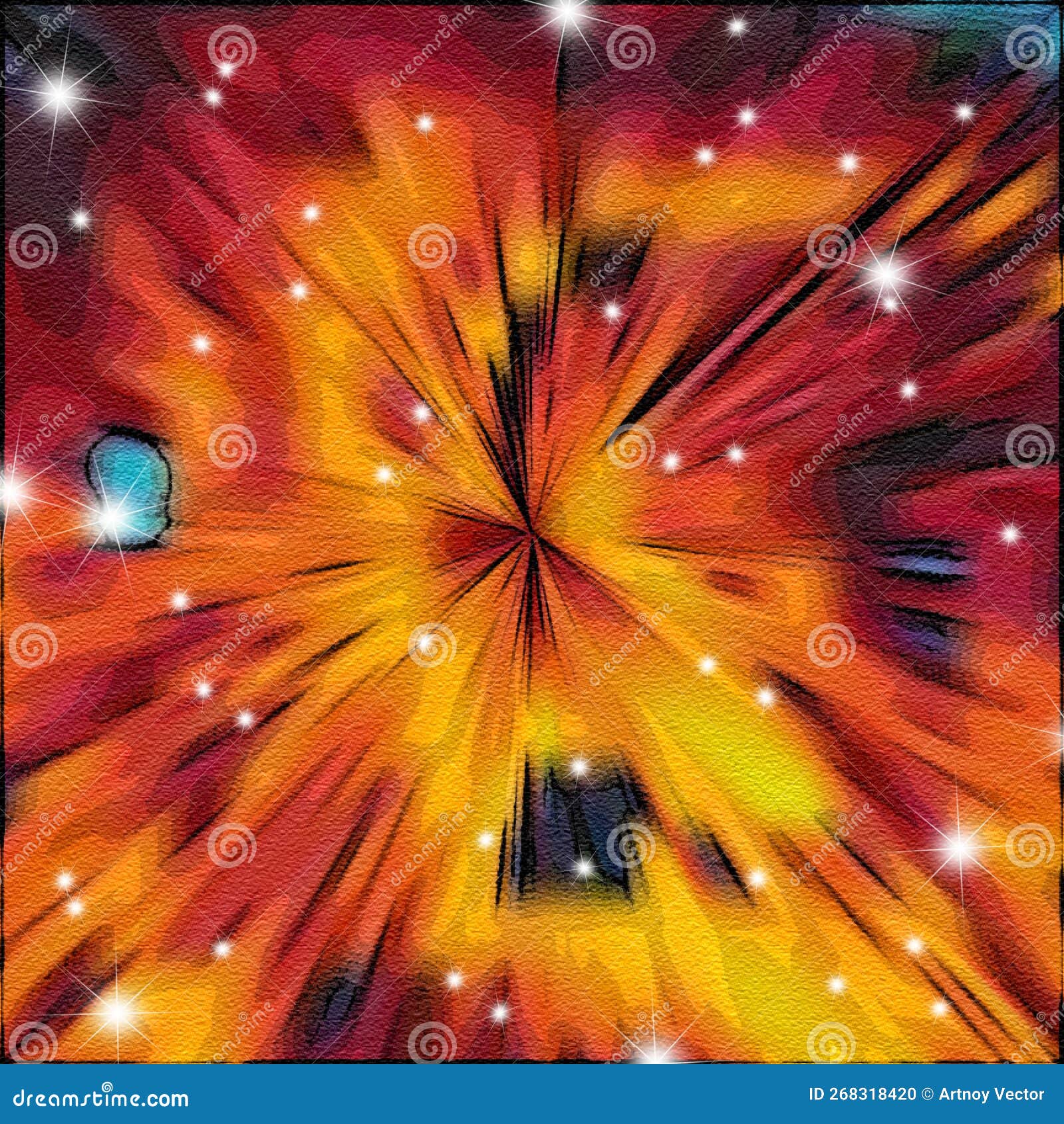 Colorful Explosion Abstract Background with Cartoon Texture and Glitter ...