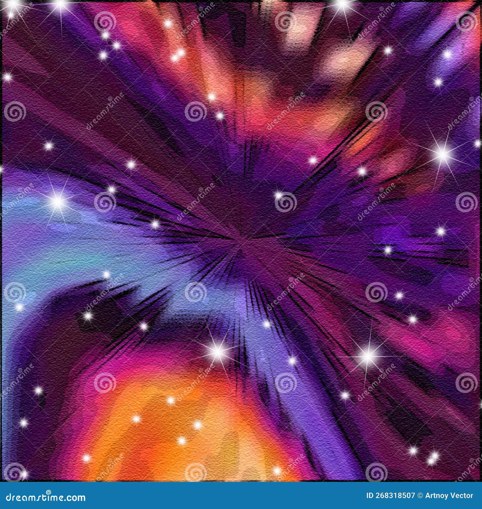 Colorful Explosion Abstract Background with Cartoon Texture and Glitter ...