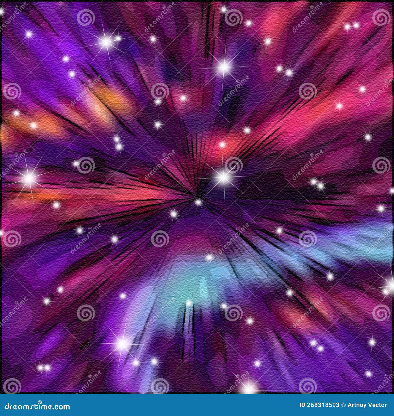 Colorful Explosion Abstract Background with Cartoon Texture and Glitter ...