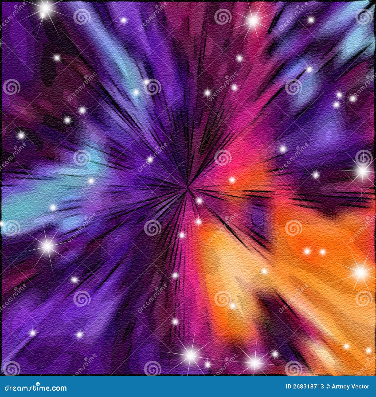 Colorful Explosion Abstract Background with Cartoon Texture and Glitter ...