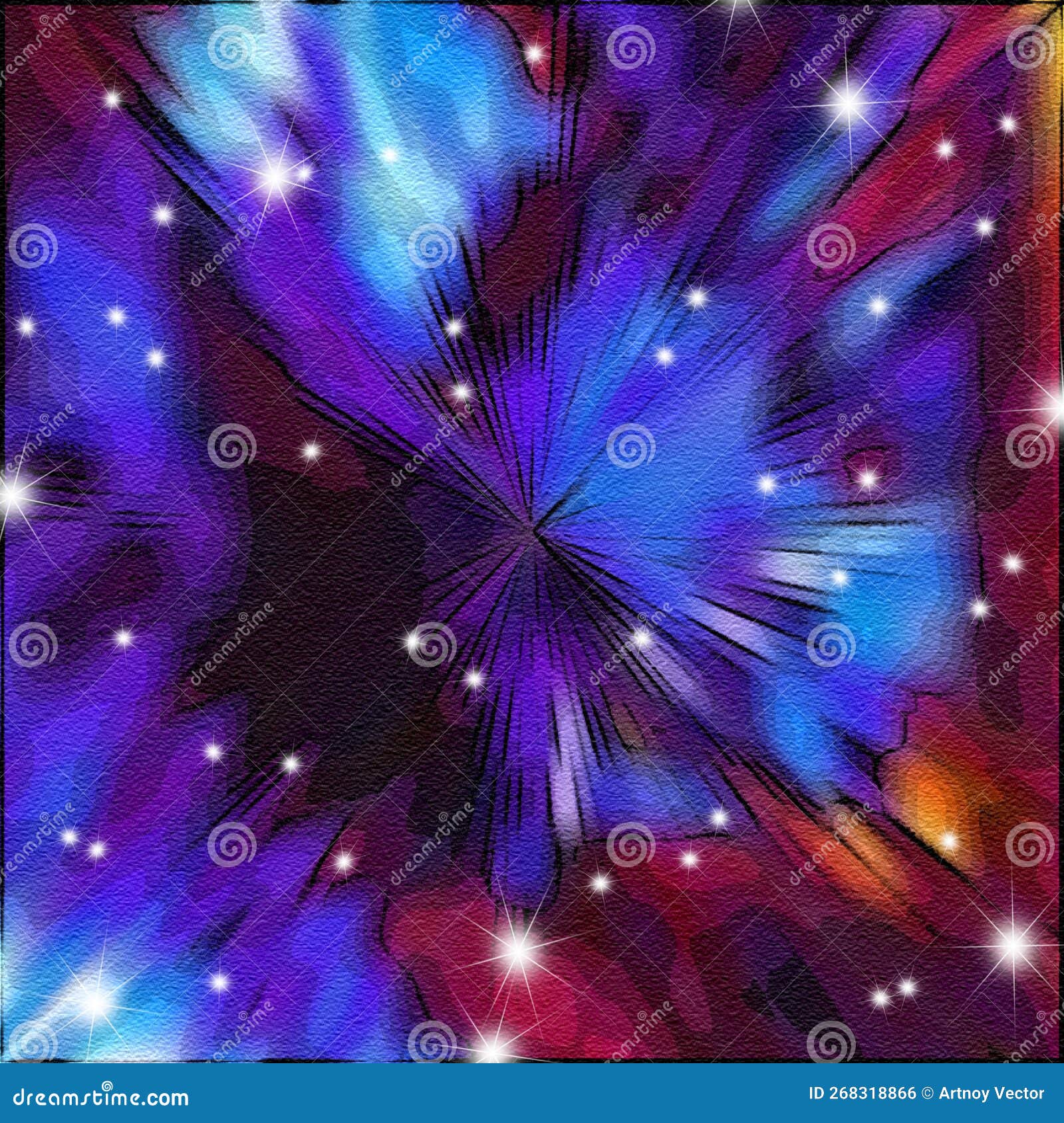 Colorful Explosion Abstract Background with Cartoon Texture and Glitter ...