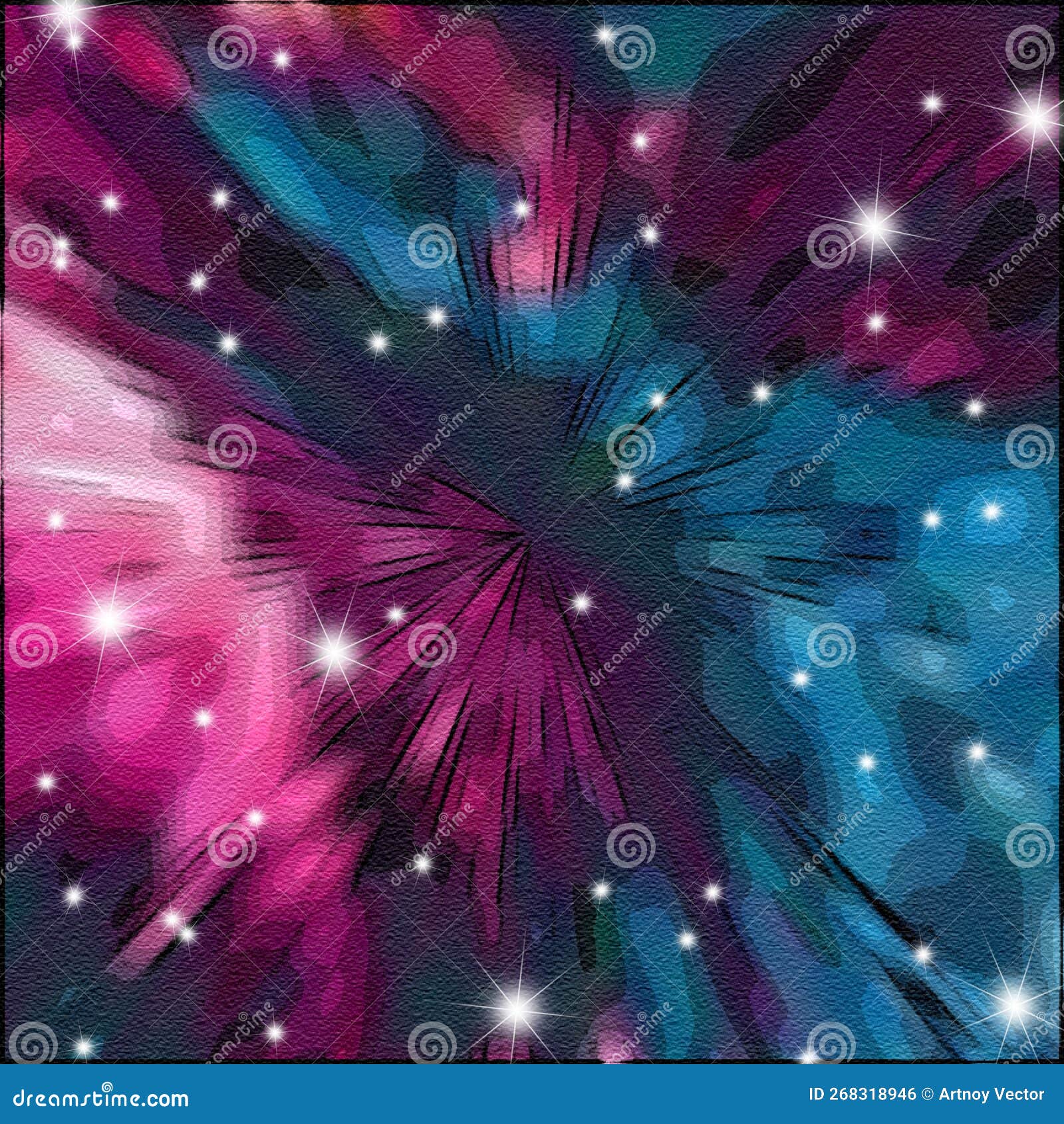 Colorful Explosion Abstract Background with Cartoon Texture and Glitter ...
