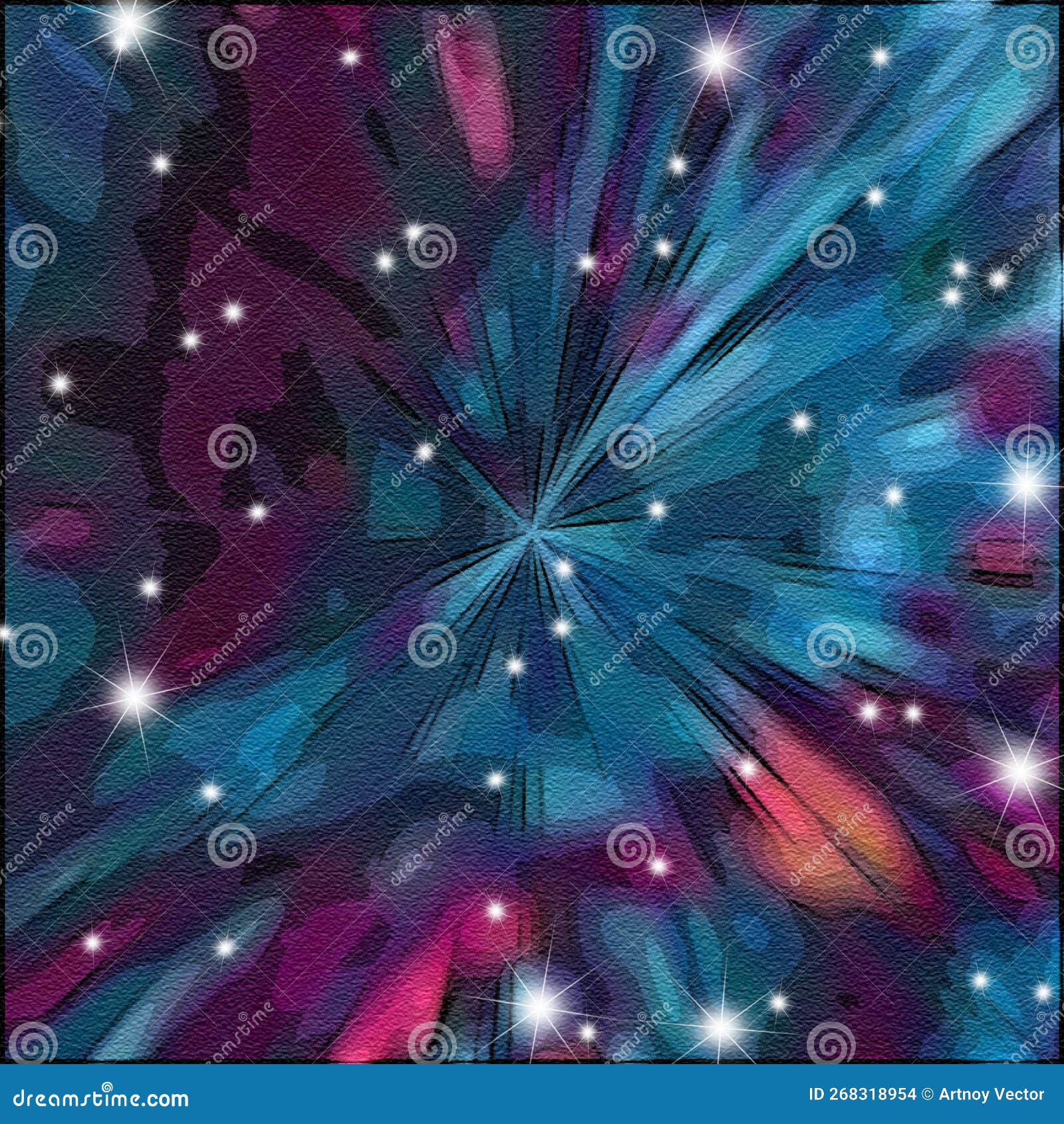 Colorful Explosion Abstract Background with Cartoon Texture and Glitter ...