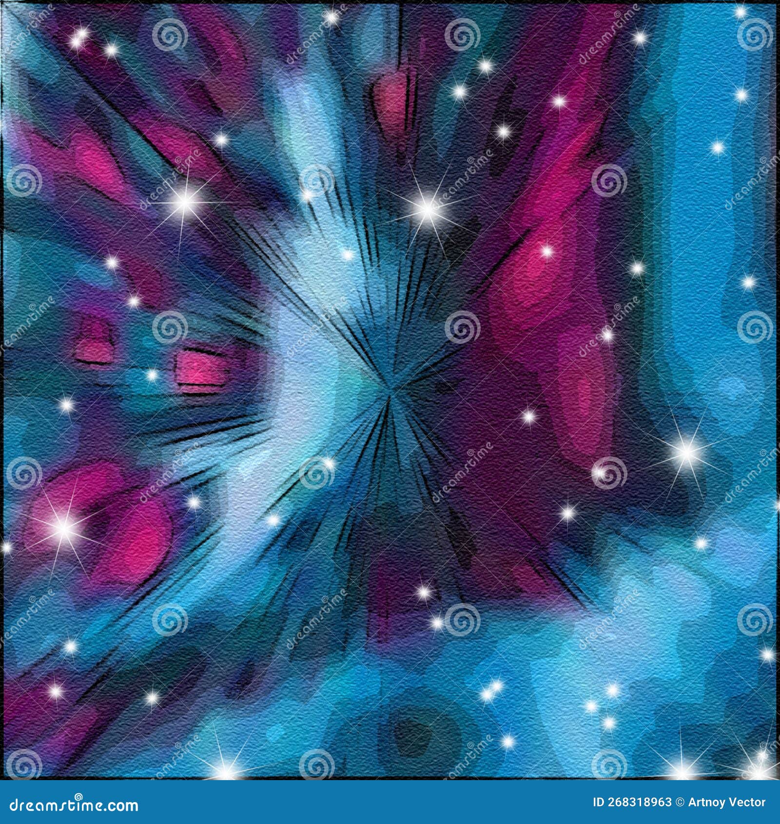 Colorful Explosion Abstract Background with Cartoon Texture and Glitter ...