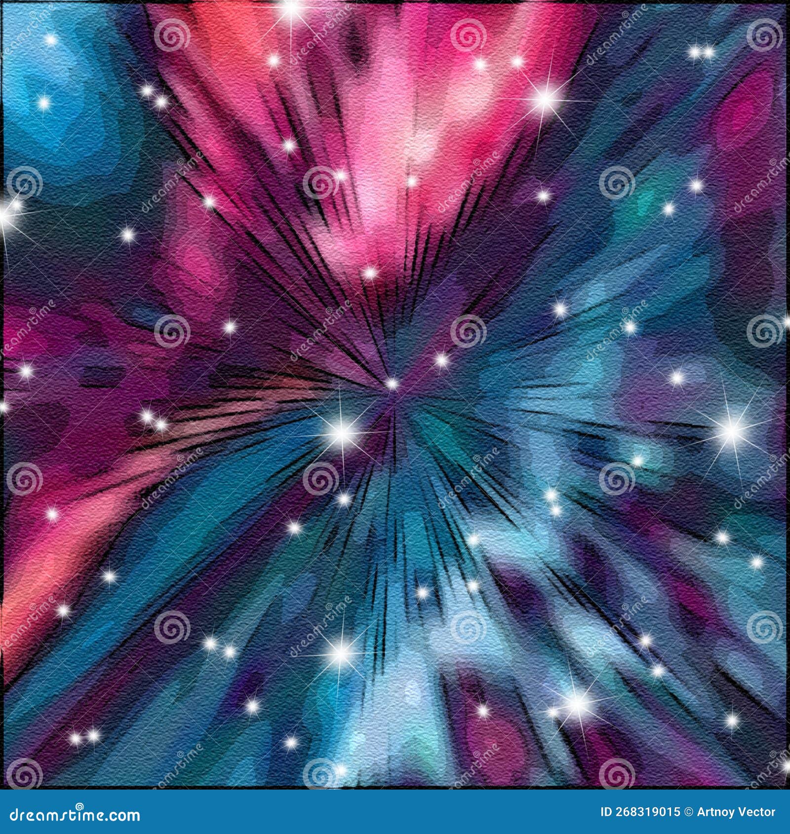 Colorful Explosion Abstract Background with Cartoon Texture and Glitter ...