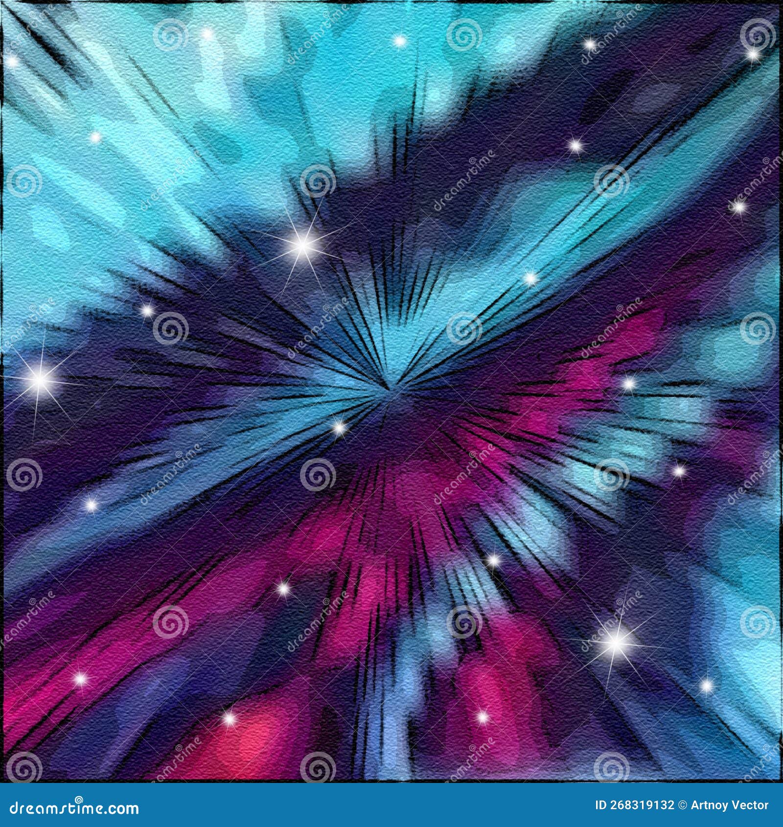 Colorful Explosion Abstract Background with Cartoon Texture and Glitter ...