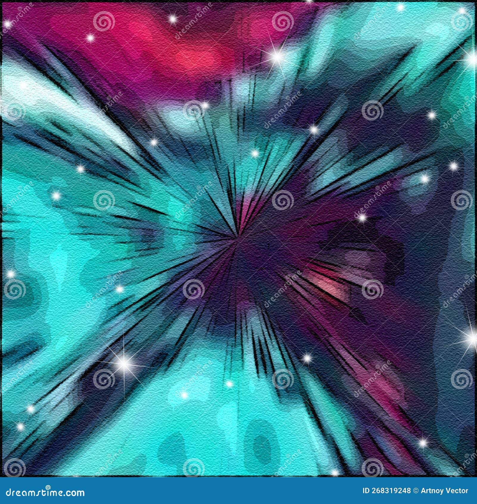 Colorful Explosion Abstract Background with Cartoon Texture and Glitter ...