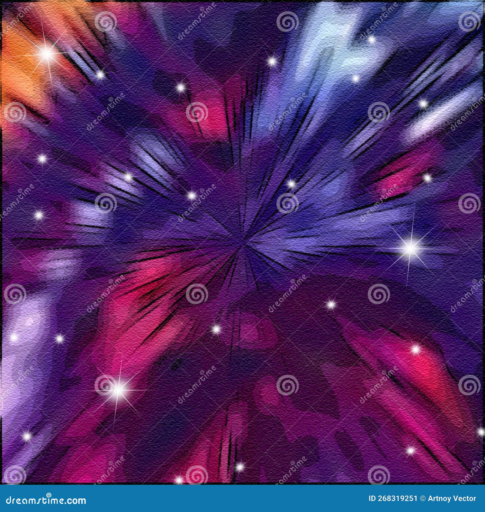 Colorful Explosion Abstract Background with Cartoon Texture and Glitter ...