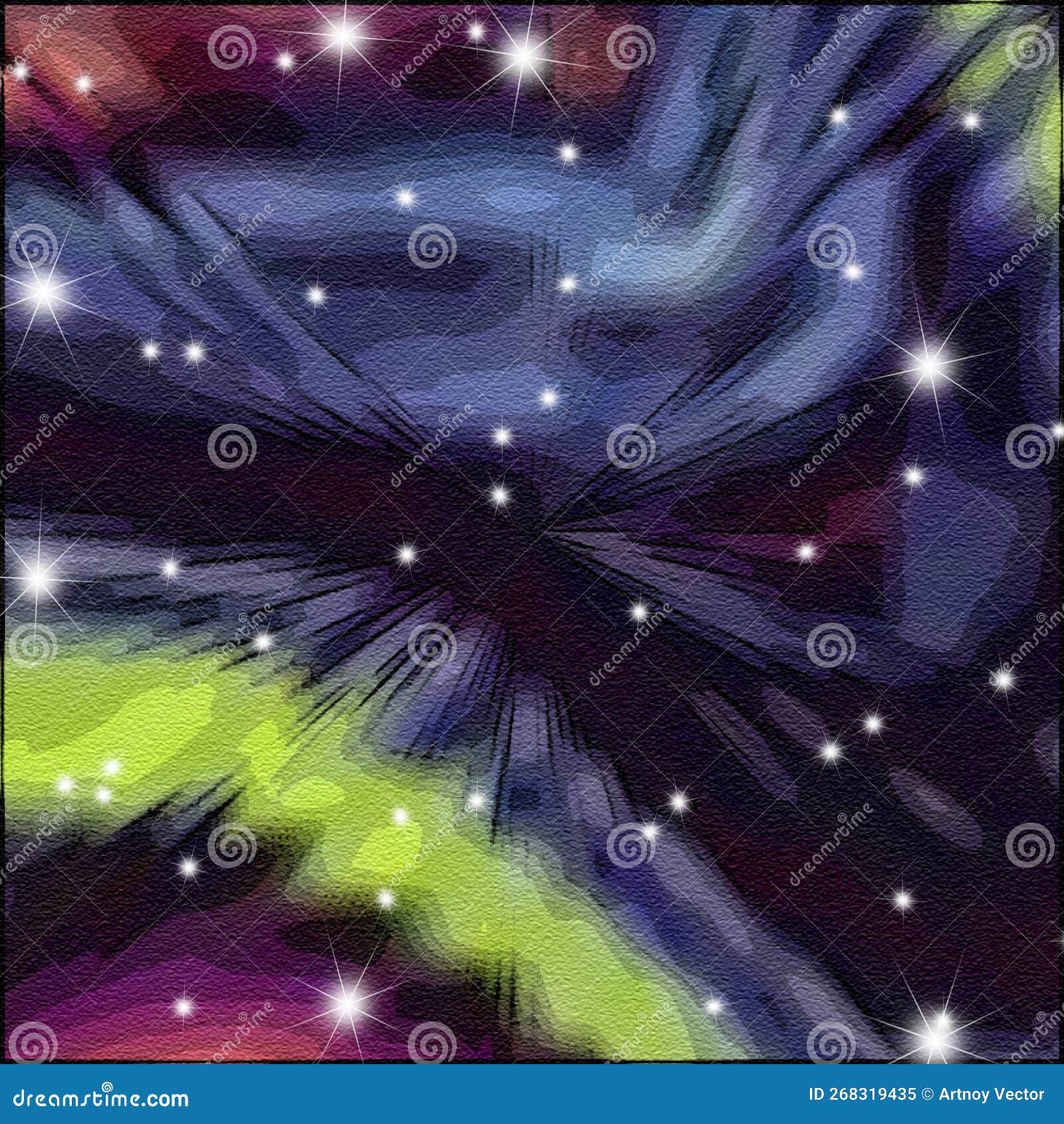 Colorful Explosion Abstract Background with Cartoon Texture and Glitter ...