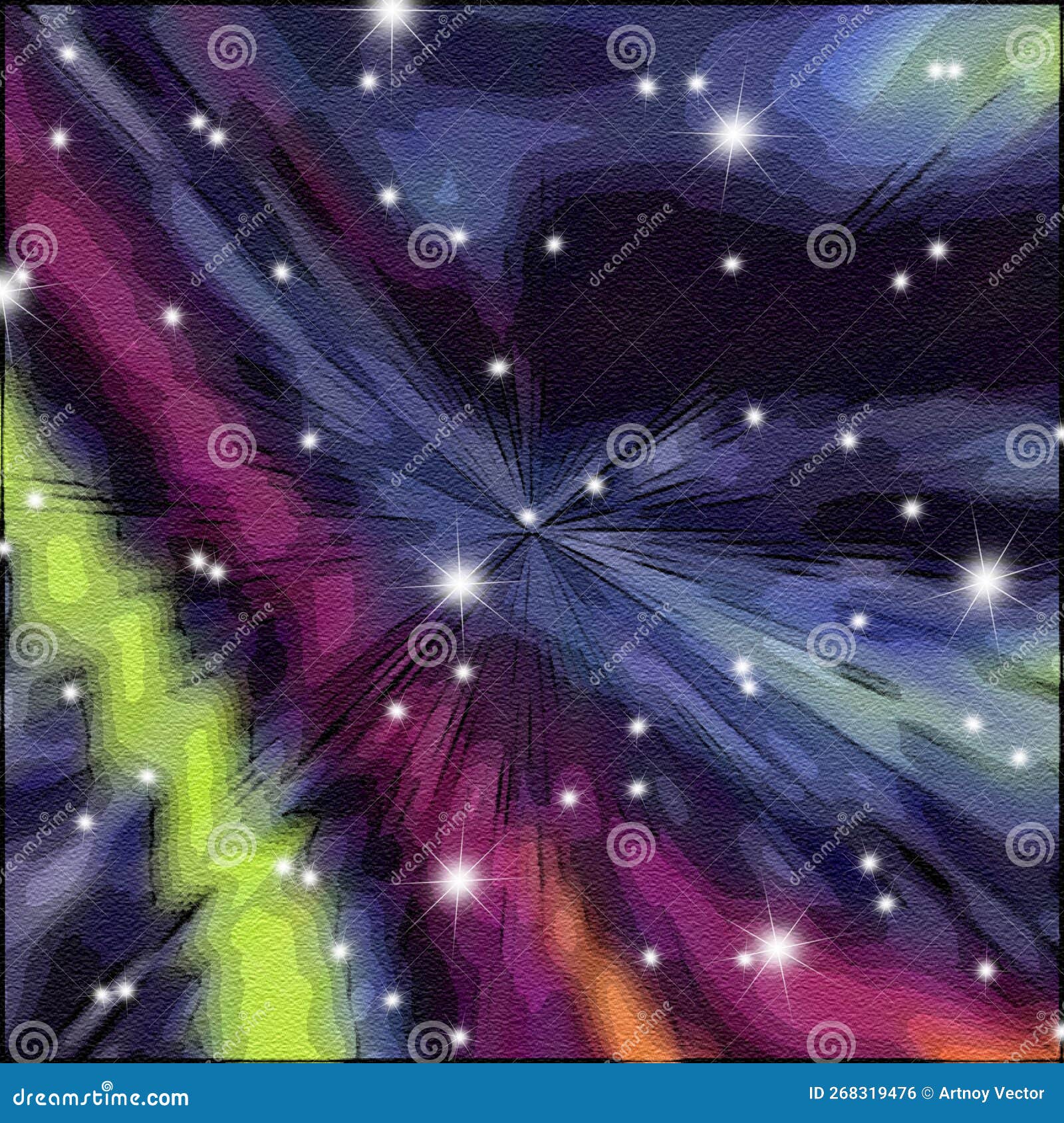 Colorful Explosion Abstract Background with Cartoon Texture and Glitter ...