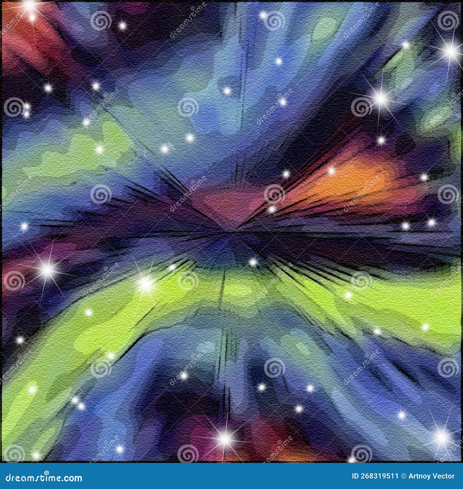 Colorful Explosion Abstract Background with Cartoon Texture and Glitter ...