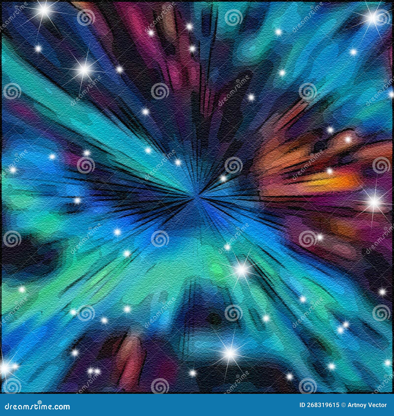Colorful Explosion Abstract Background with Cartoon Texture and Glitter ...