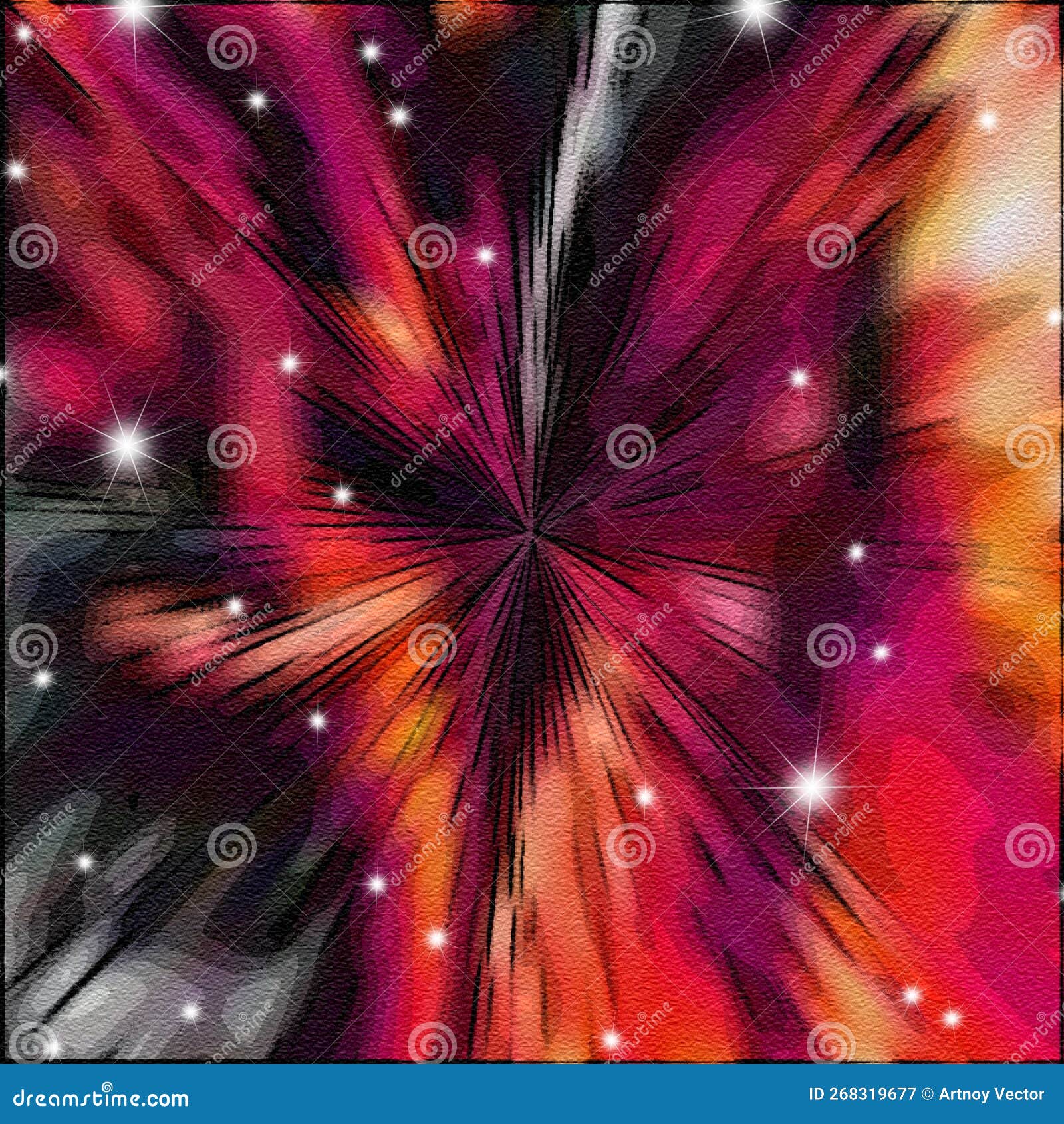 Colorful Explosion Abstract Background with Cartoon Texture and Glitter ...